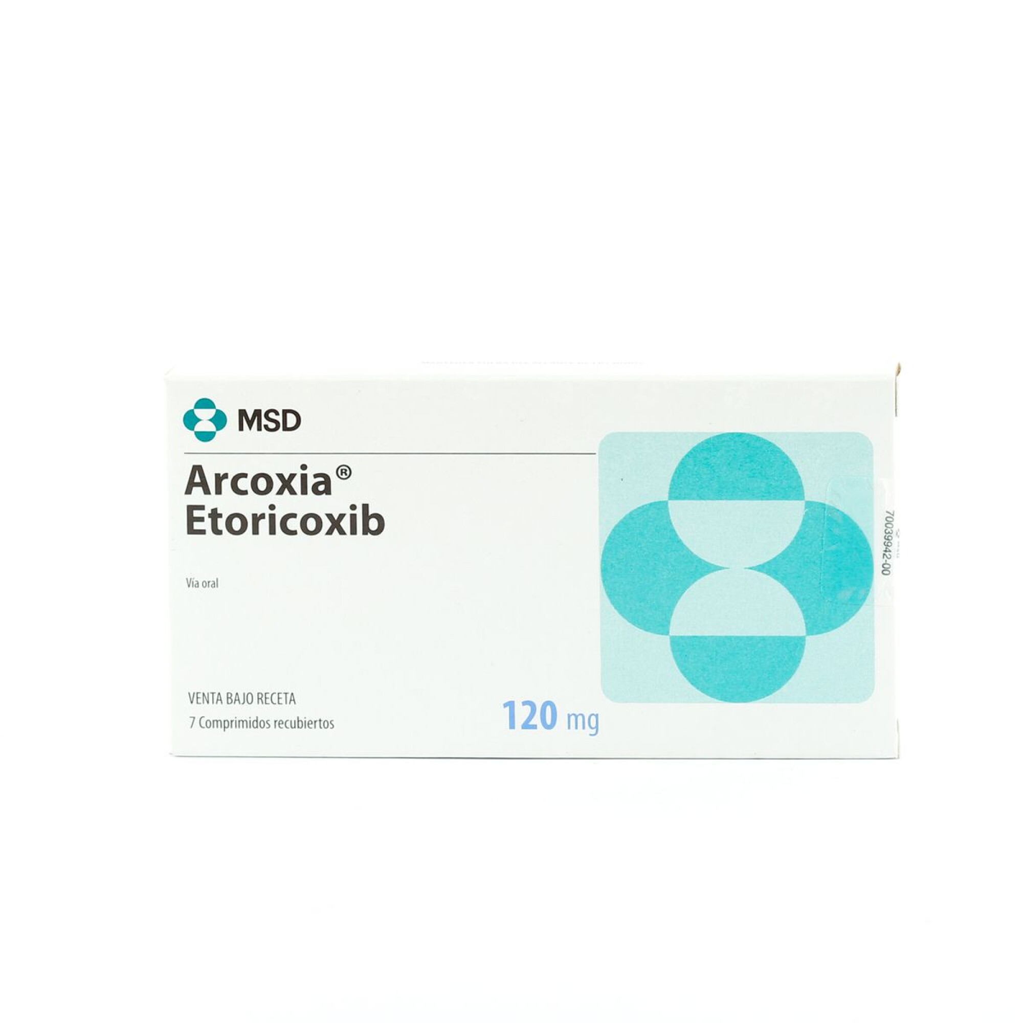 ARCOXIA 120 MG. CJ X 7 COMP. REC. — Farmacenter