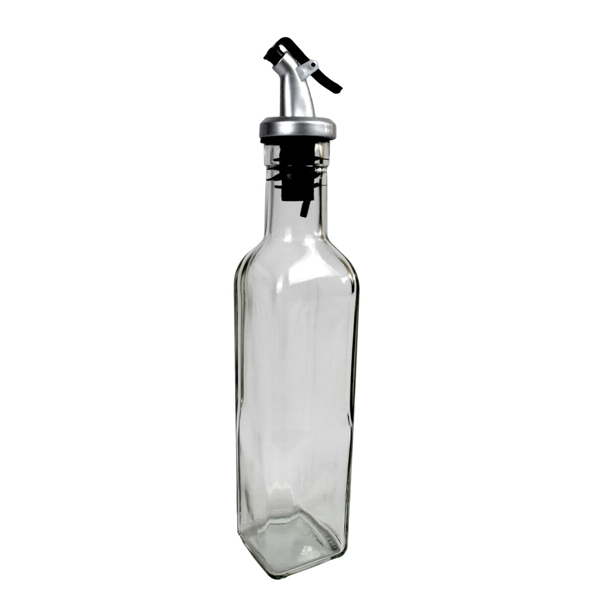 Aceitera de vidrio lisa con pico 26cm — El Clon