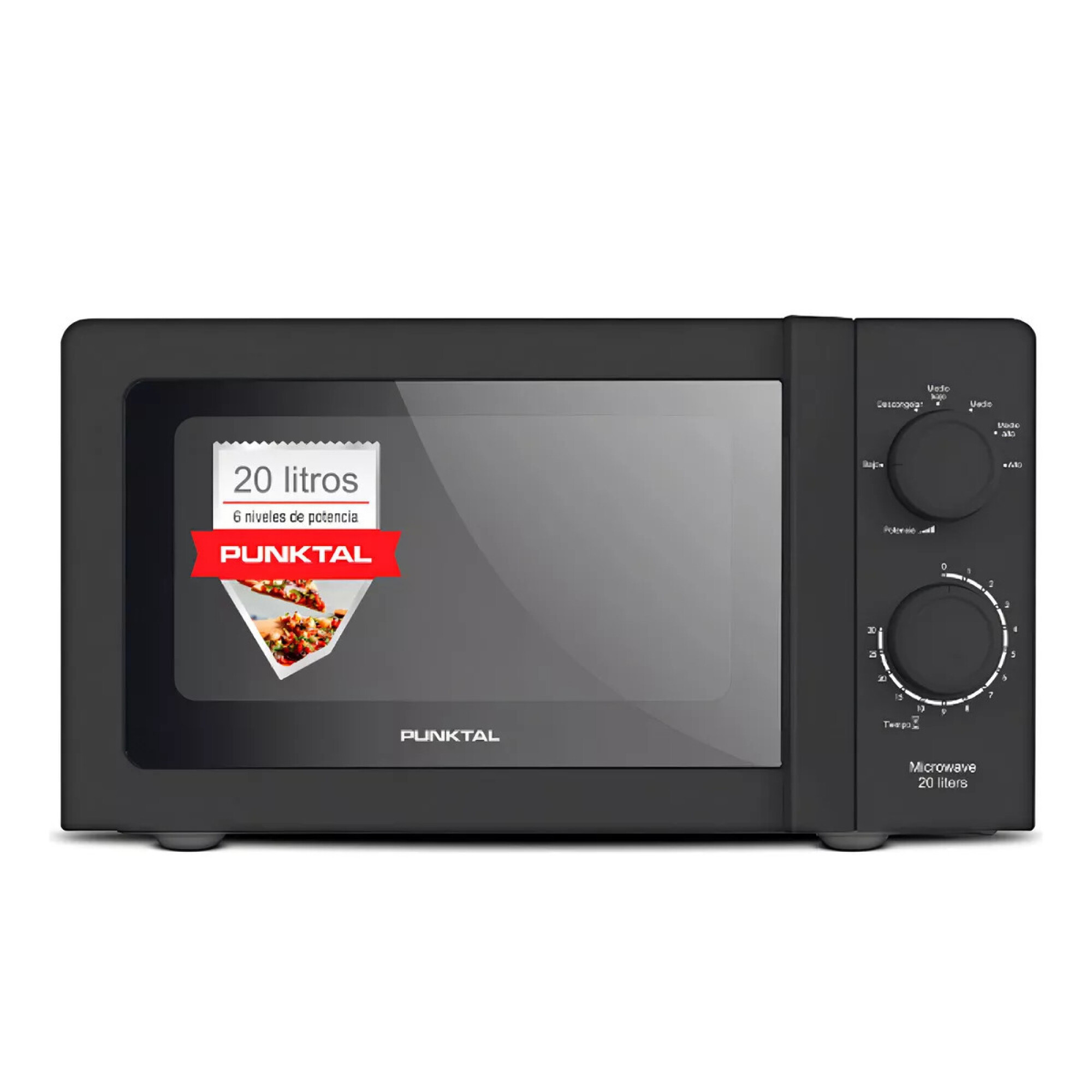 Horno Microondas Punktal Pk-2019m 20l Rotativo Manual — La Tentación