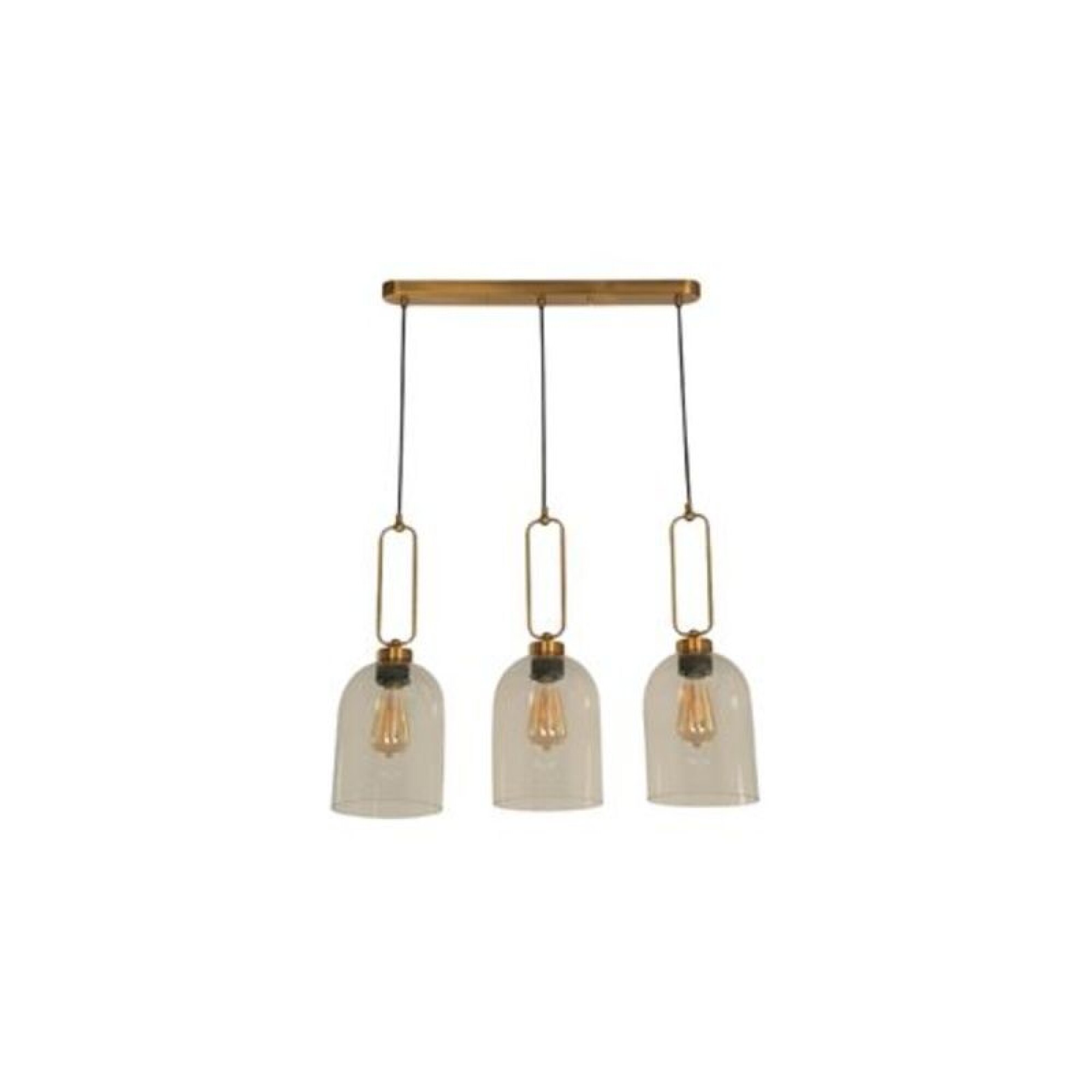 COLGANTE 3L E27 VIDRIO C/ BRONCE — Luminotecnia