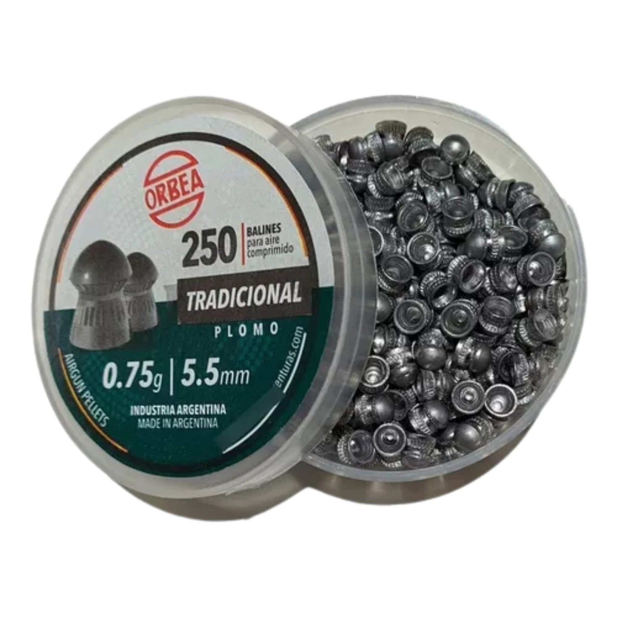 Balines TRADICIONAL Plomo cal 5.5 250un 0.75g - ORBEA — Aventureros