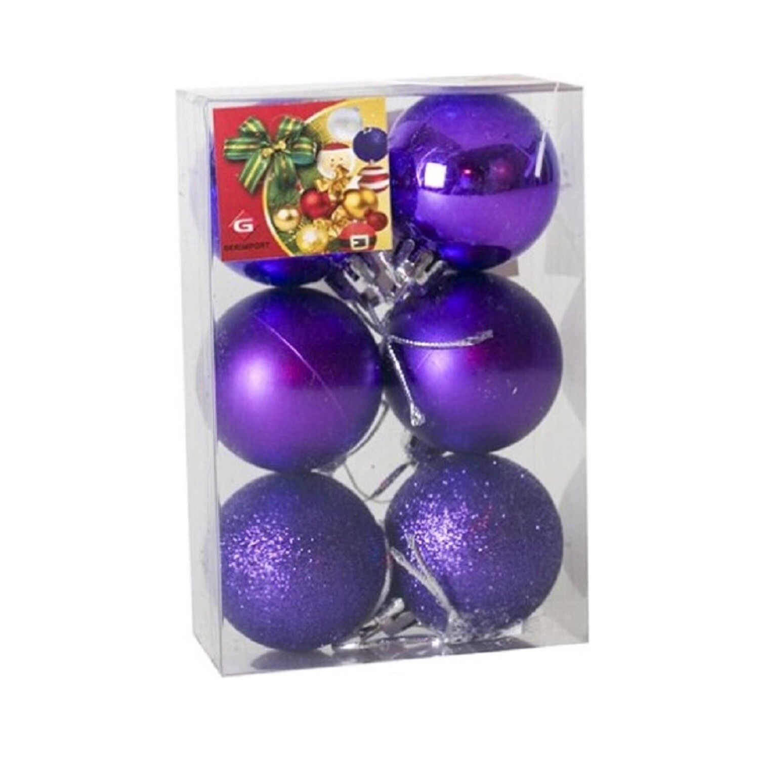 Esferas Navideñas Púrpura 4 cm – Caja x6 — Almenara Mall