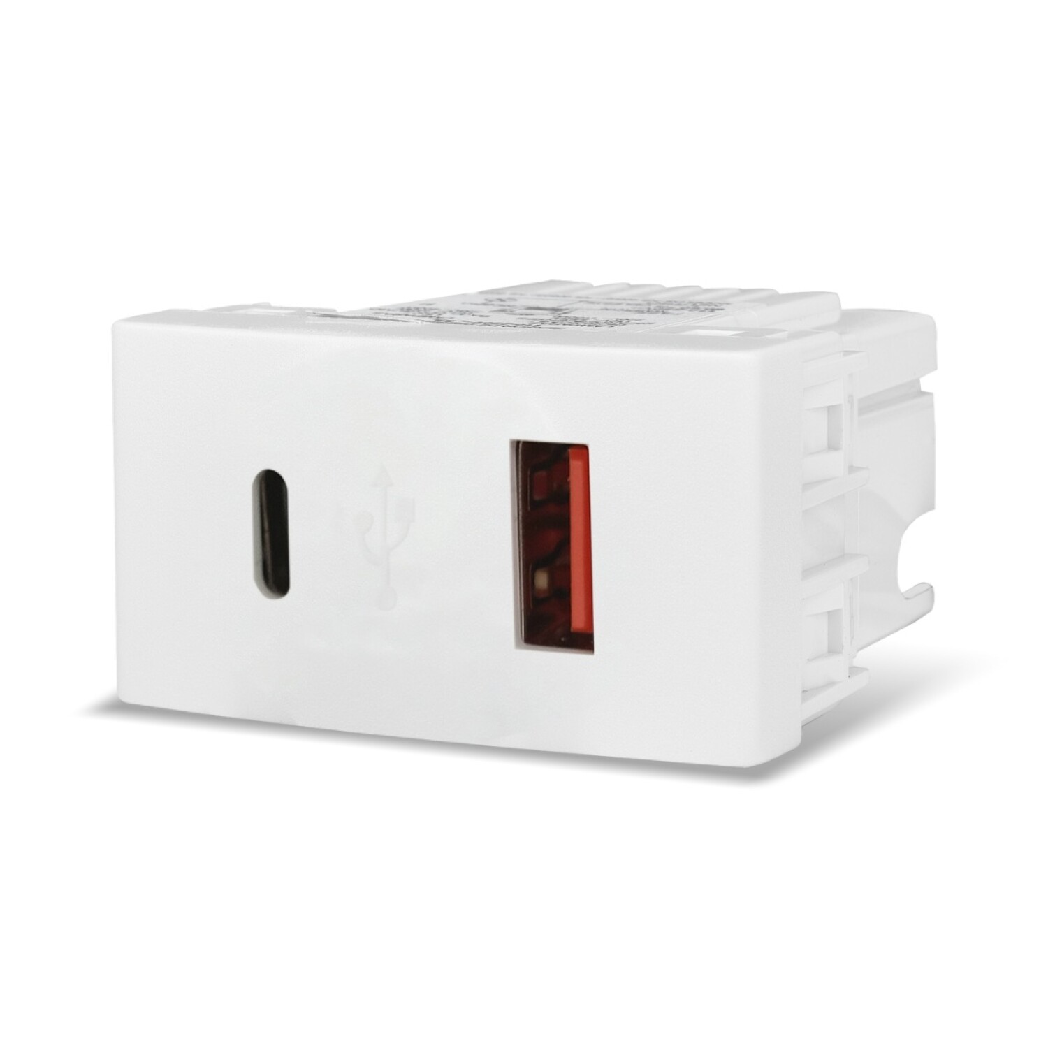 TOMA DOBLE USB A+C 30w. BLANCO SIST. MOD. — Luminotecnia