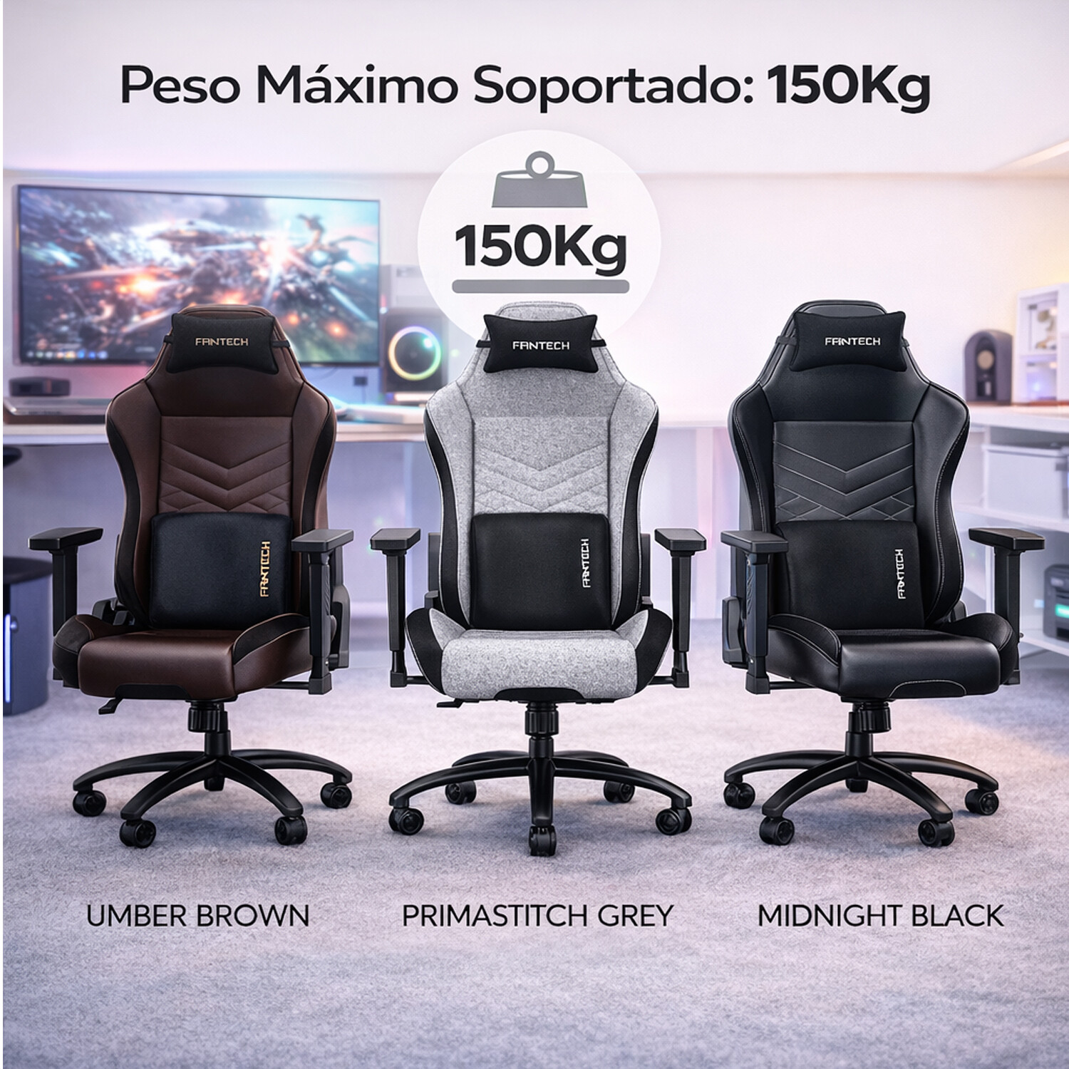 Silla Gamer Fantech Ergonómica Gc-192 150kg - NEGRO — Dimm