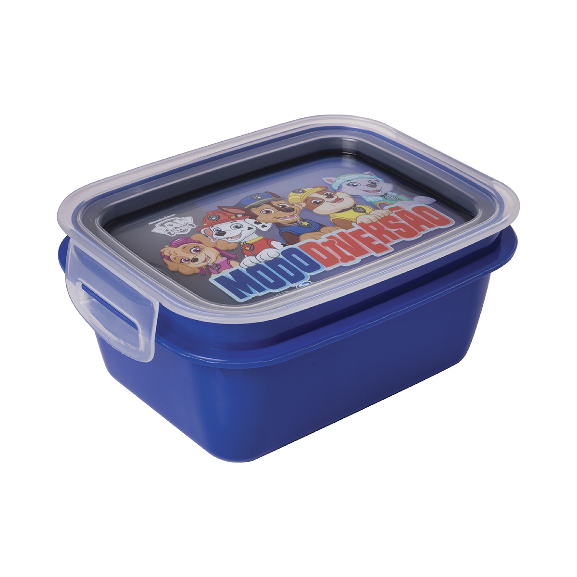 Pote Plástico Paw Patrol Con Traba y División 630 ml - AZUL MARINO ...