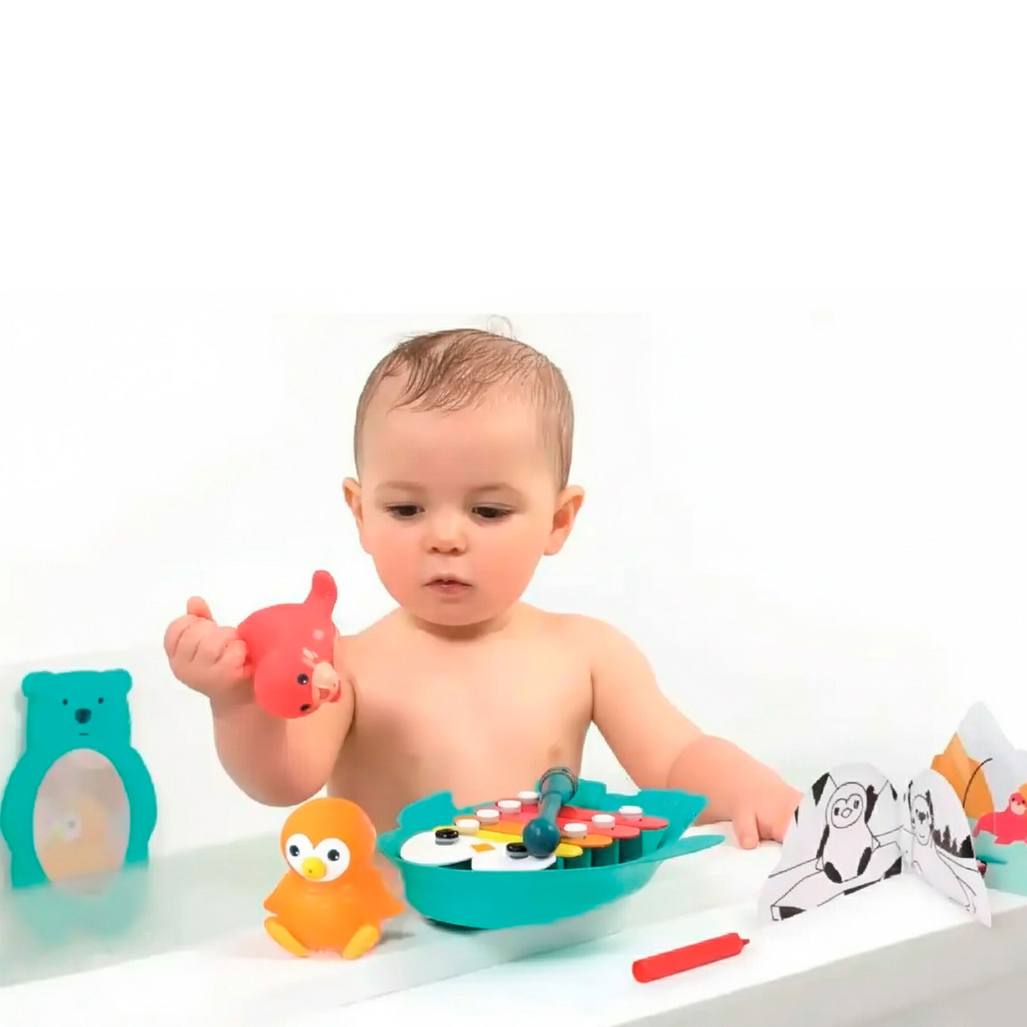 Juguetes De Ducha Infantil Set De Baño Para Niños C/Xilofón - Color ...