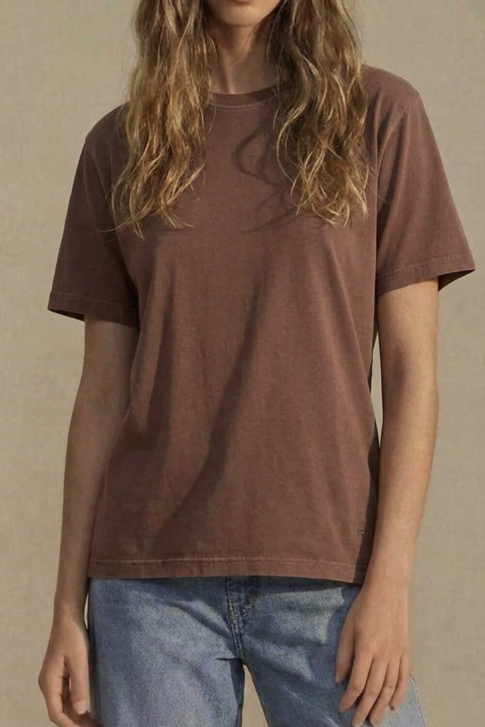 Remera Algodón Lavado - Vison — Lemon