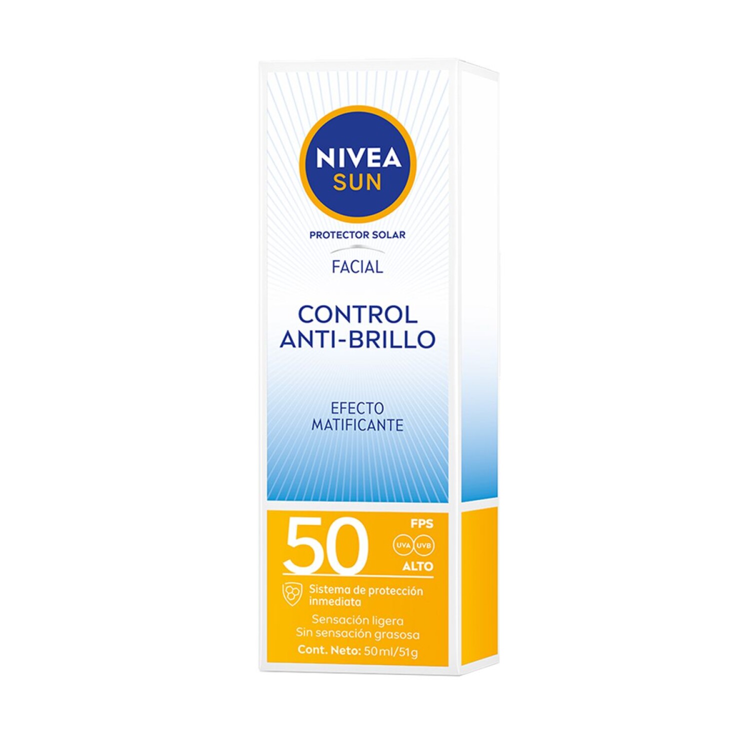 NIVEA SUN FACE CREAM SHINE CONTROL FPS50 — Farmacenter