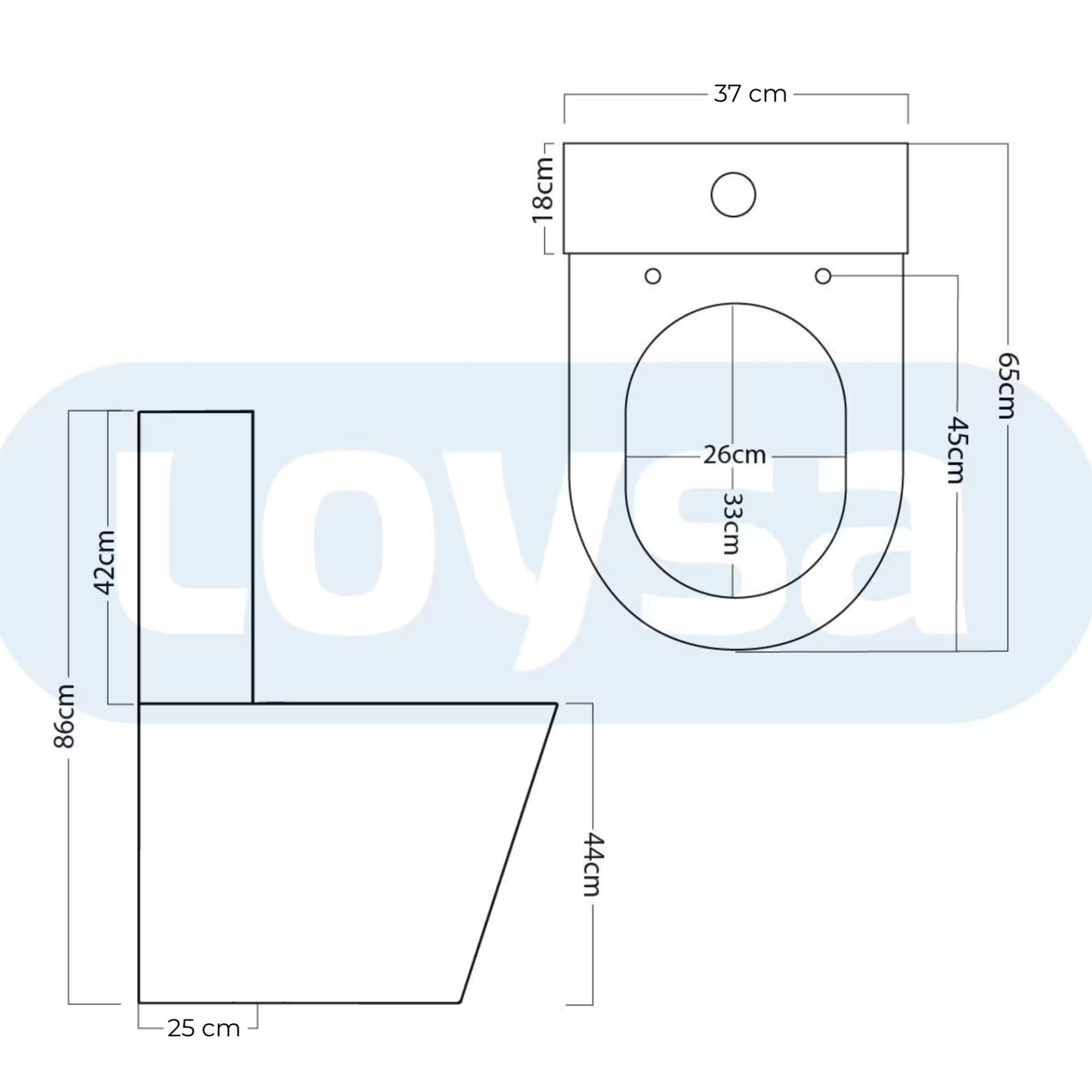 Inodoro Largo Con Mochila Vip 65x37x87 Cm — Loysa