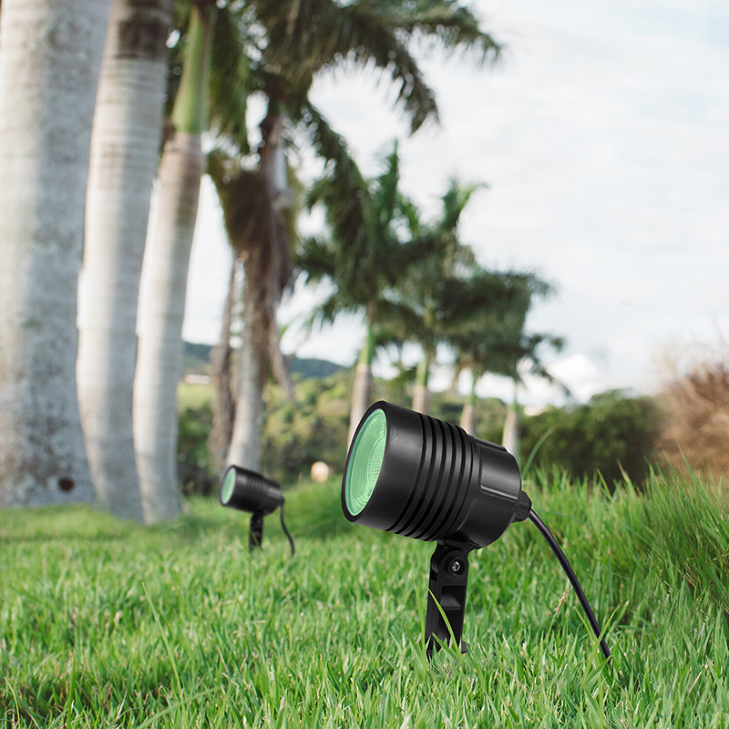 Pincho LED tipo spot para exterior 6W luz verde - IX4043 — Fivisa