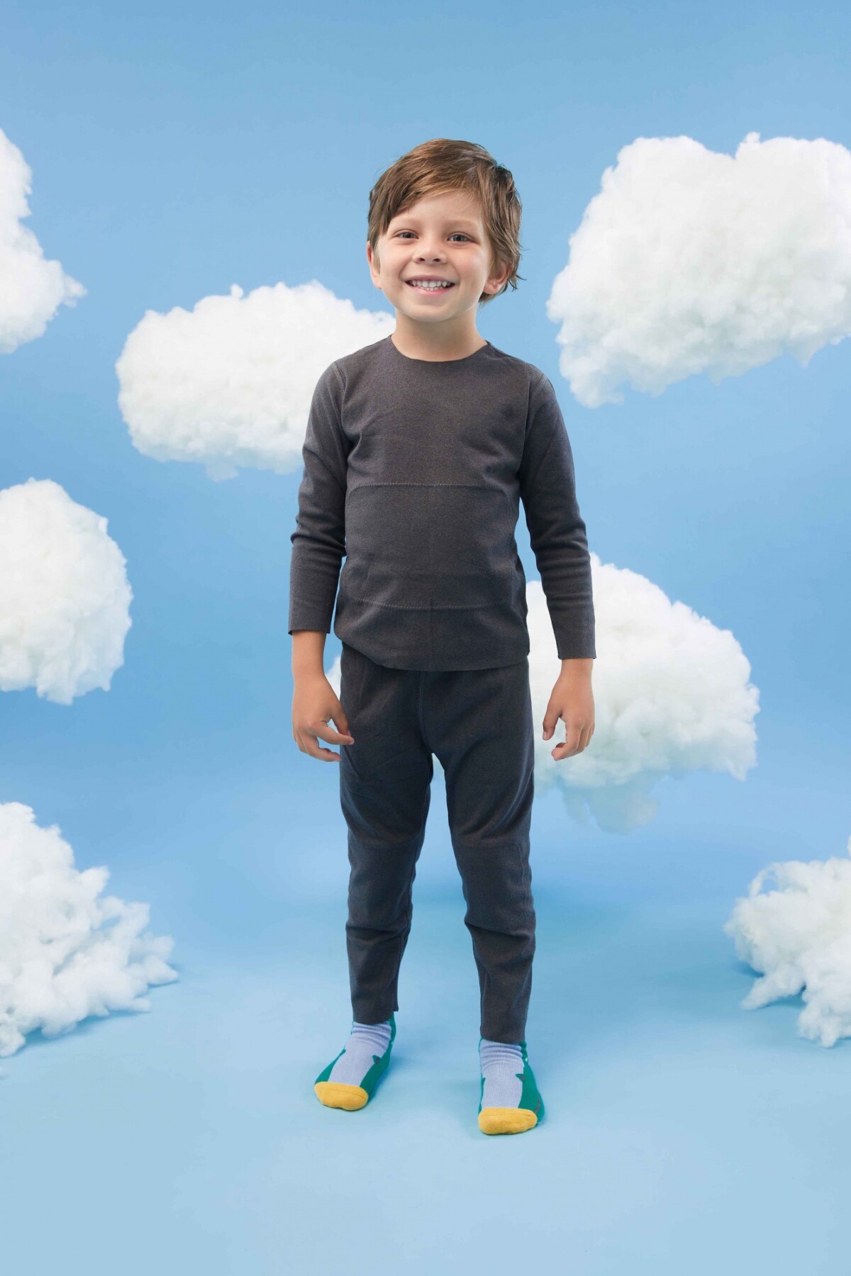 Pijama Polar Liso - Gris Oscuro — Pimenton