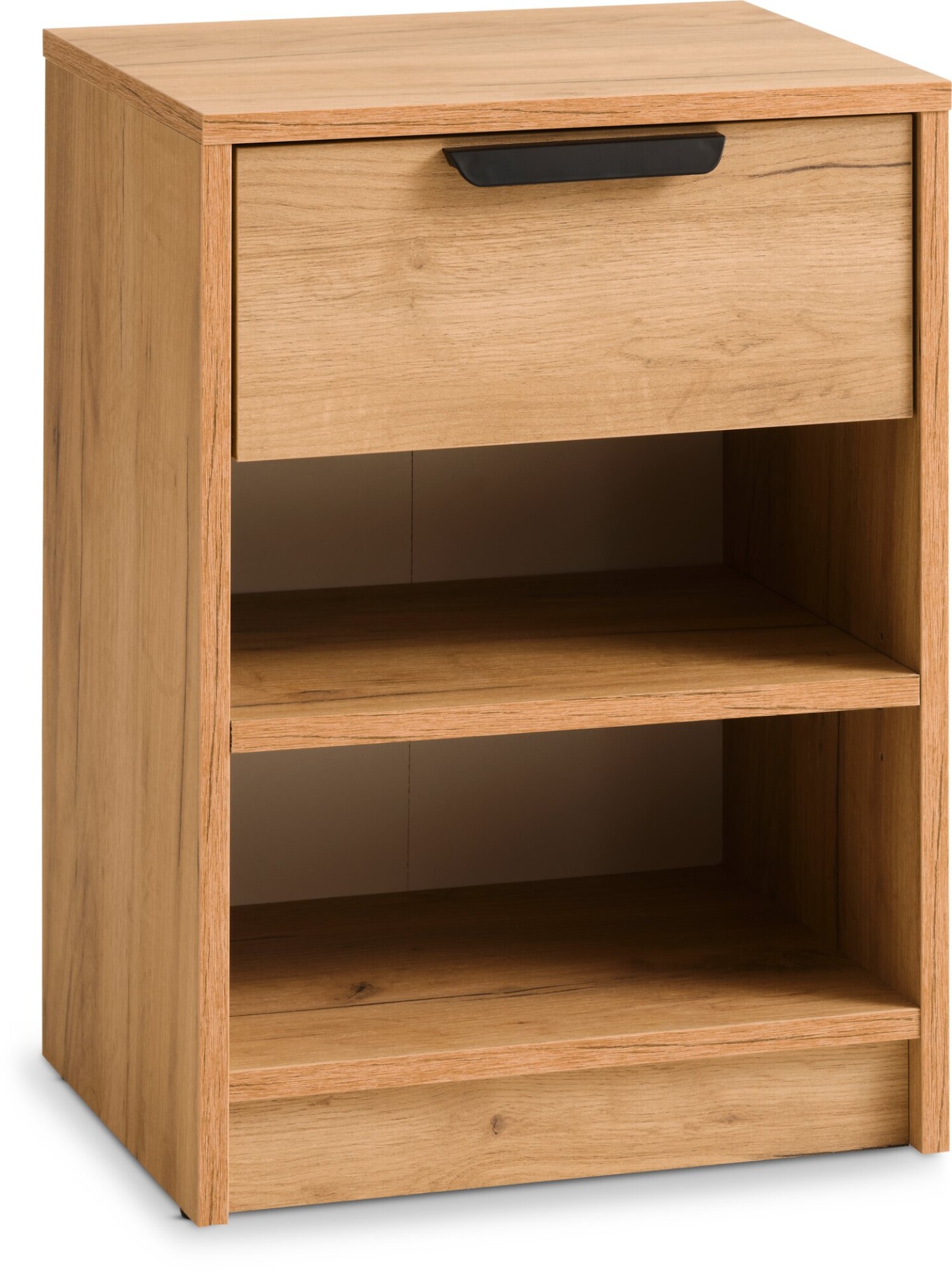 Mesa de luz JENSLEV 1 cajon 2 estantes color roble — JYSK