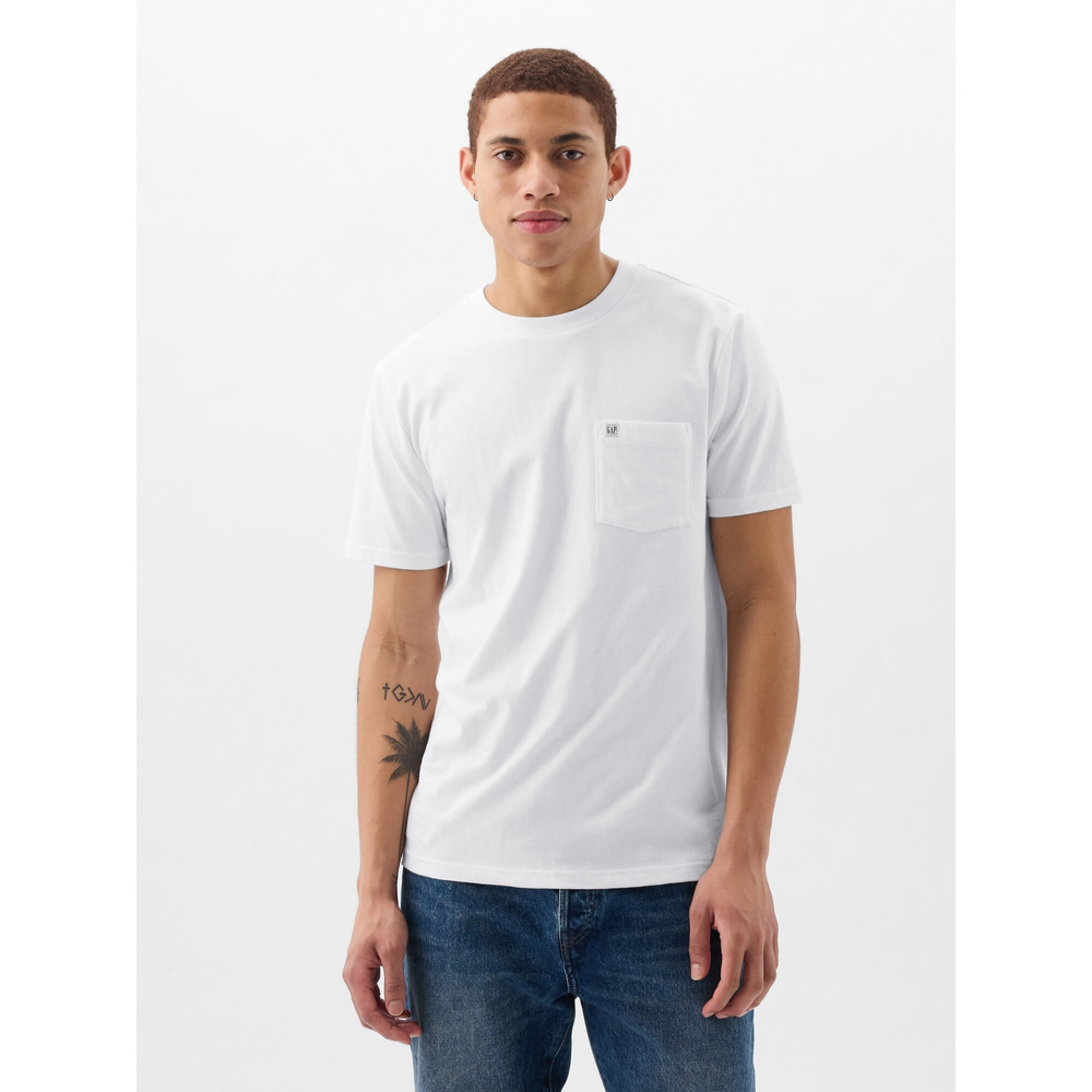 INTL - F SS PKT T LOGO - OPTIC WHITE V6 — Sallustro