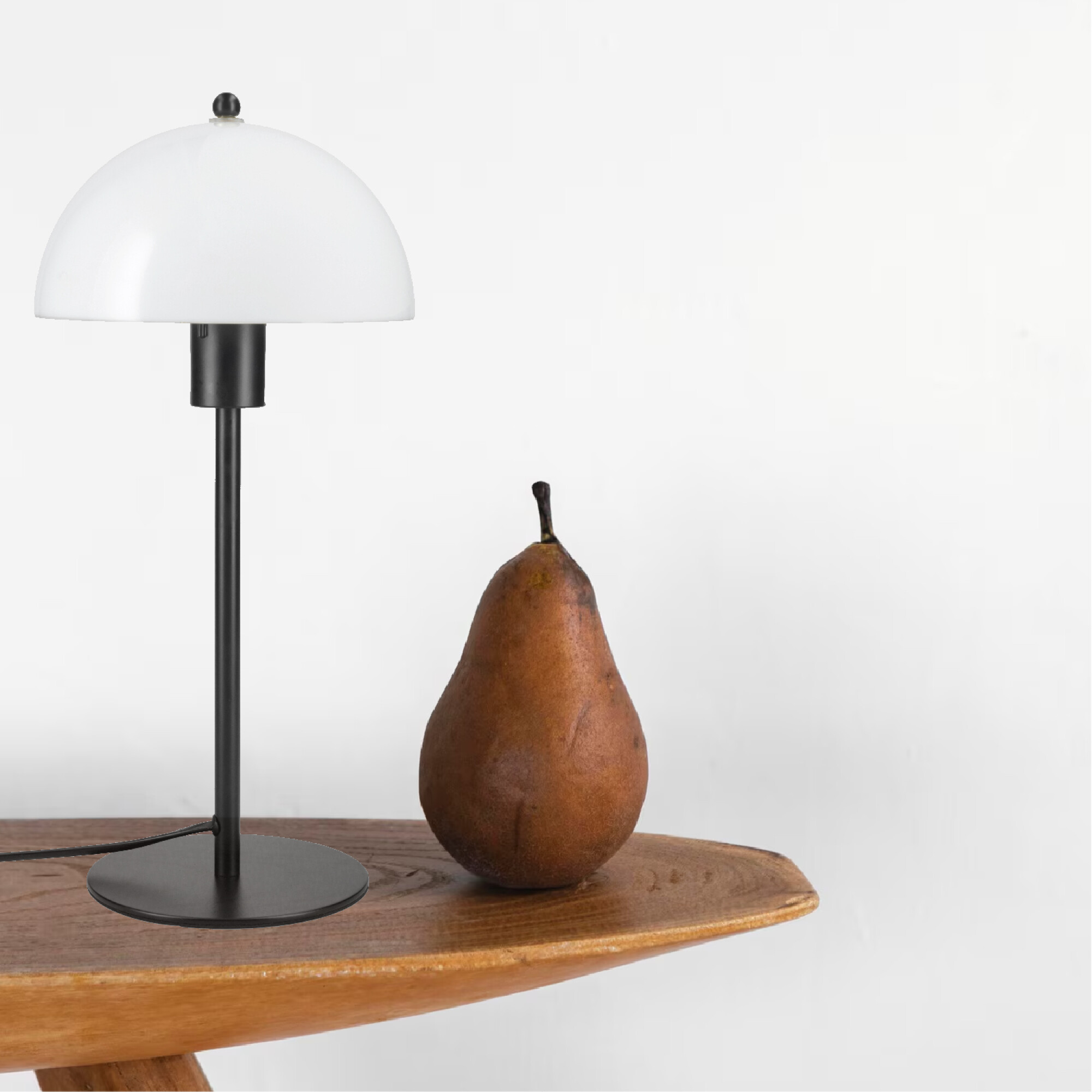 Luminaria De Mesa Mushroom Opal Negra — Serlux