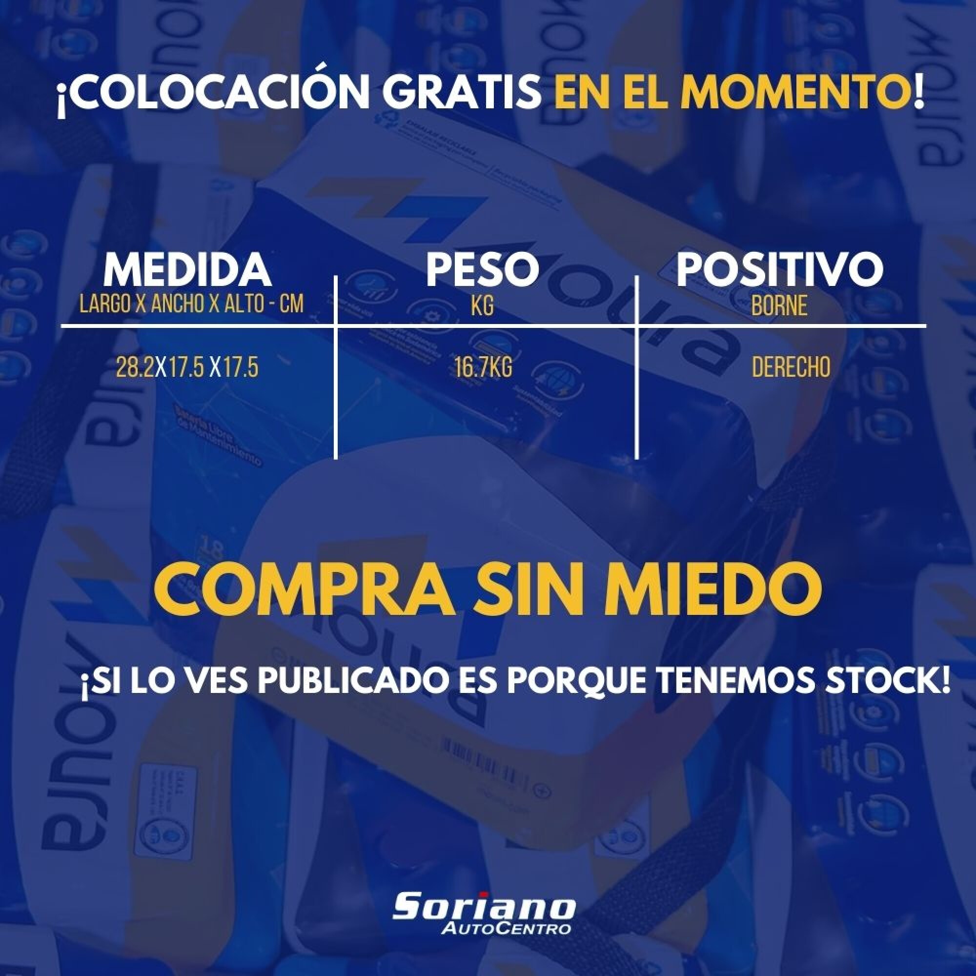 BATERIA MOURA 115 AMP. DERECHA — Autocentro Soriano