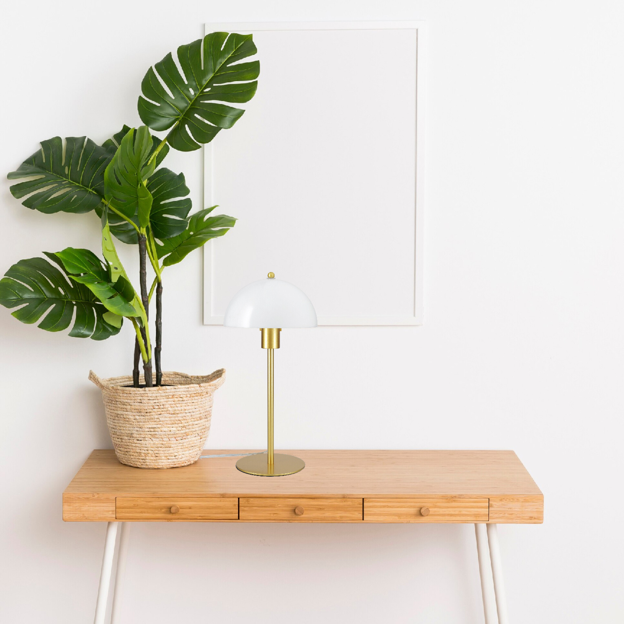 Luminaria De Mesa Mushroom Opal Bronce — Serlux