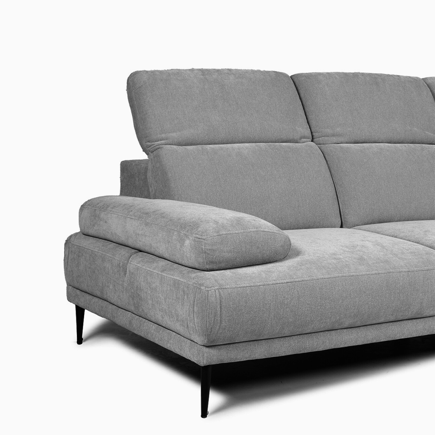 Rinconera Allegra- Tela Microfibra - Chaise Derecho - 6686-7 Gris — NYR ...