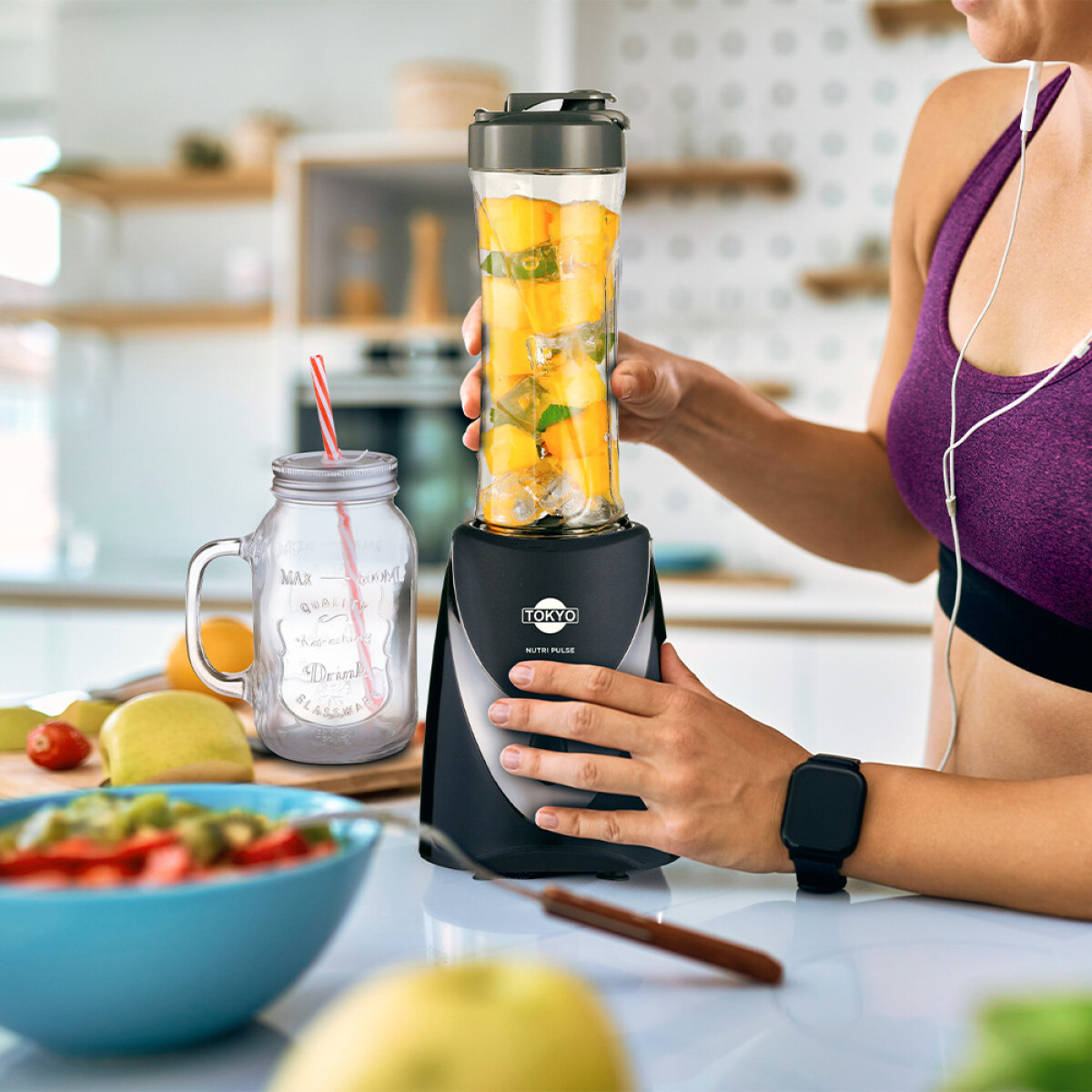 Licuadora Tokyo Nutri Pulse Pro Hoppie 600ml Vaso Vidrio 500ml — Bristol