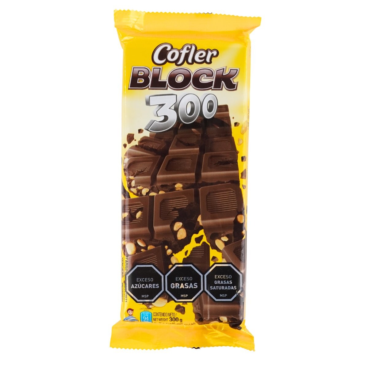TABLETA CHOCOLATE COFLER BLOCK 300G MANI — El Clon