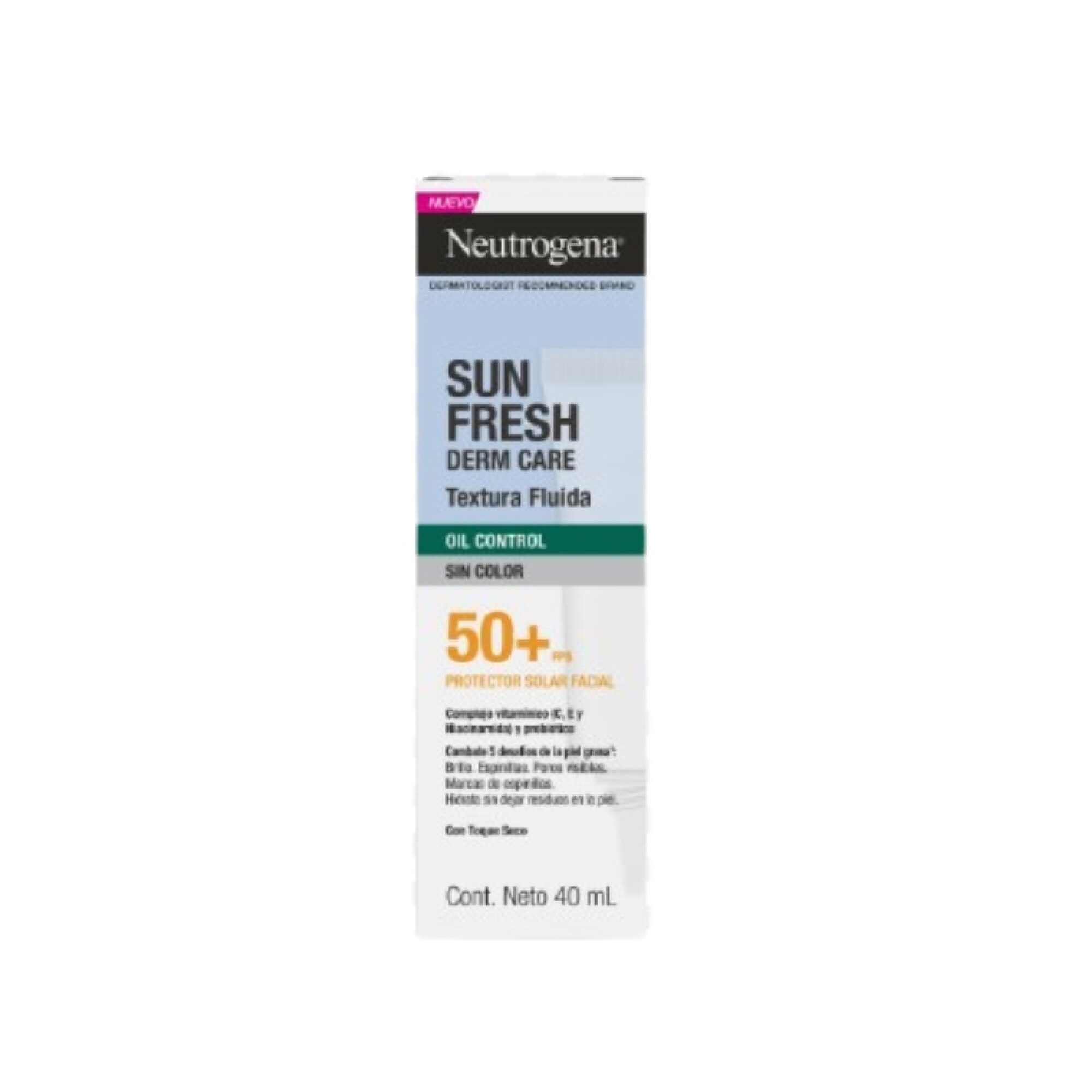 Neutrogena Sun Fresh 40ml - Derm Care Oil control sin color fps50 ...