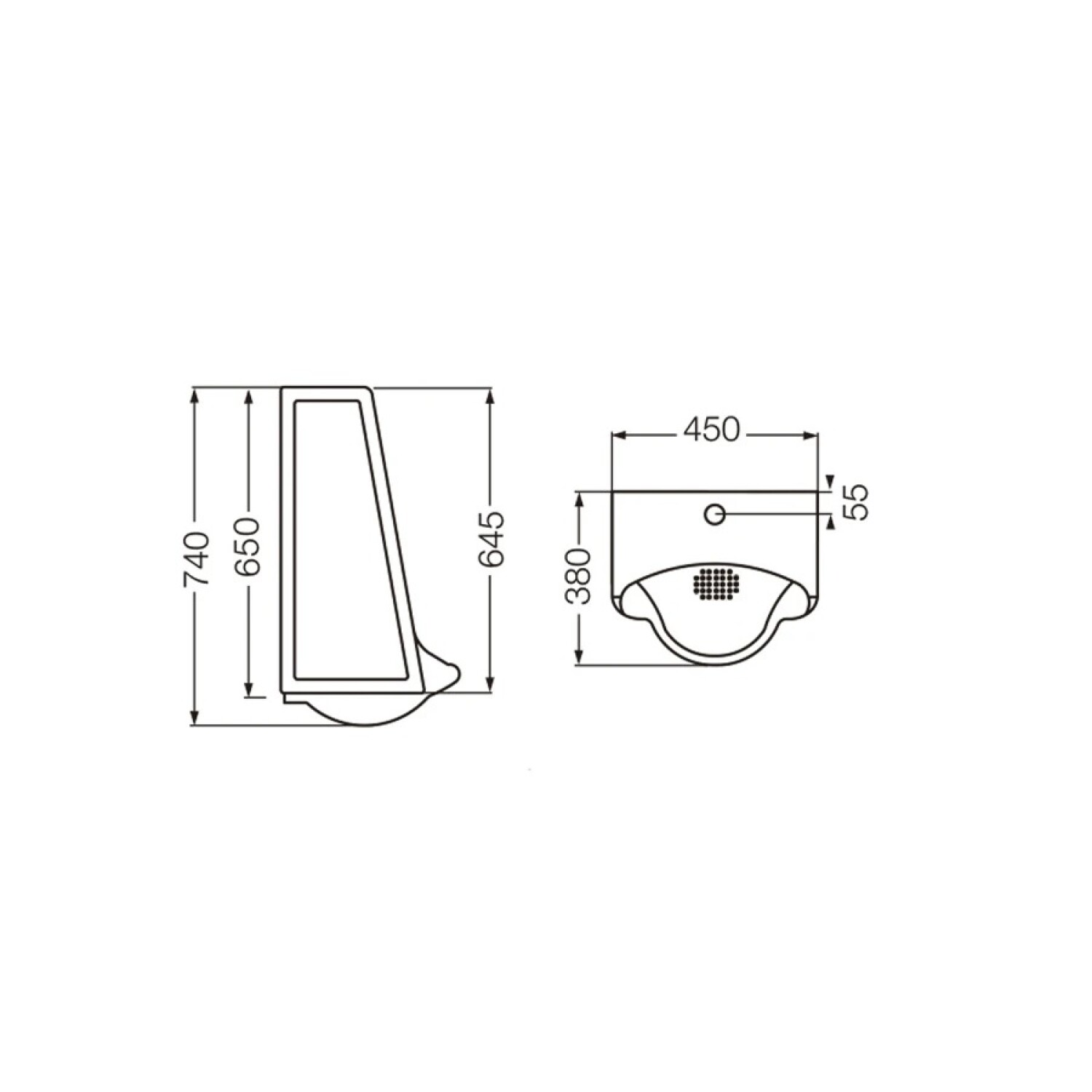 Mingitorio Mural corto — Bagno & Company