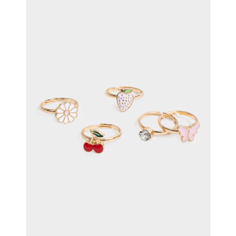 Anillos Infantiles Con flores - Dorado — Tienda Soy Santander