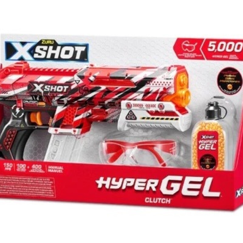 Pistola X - Shot. Hyper Gel Clutch. Con 5000 Pellets — Juguetería Gibernau