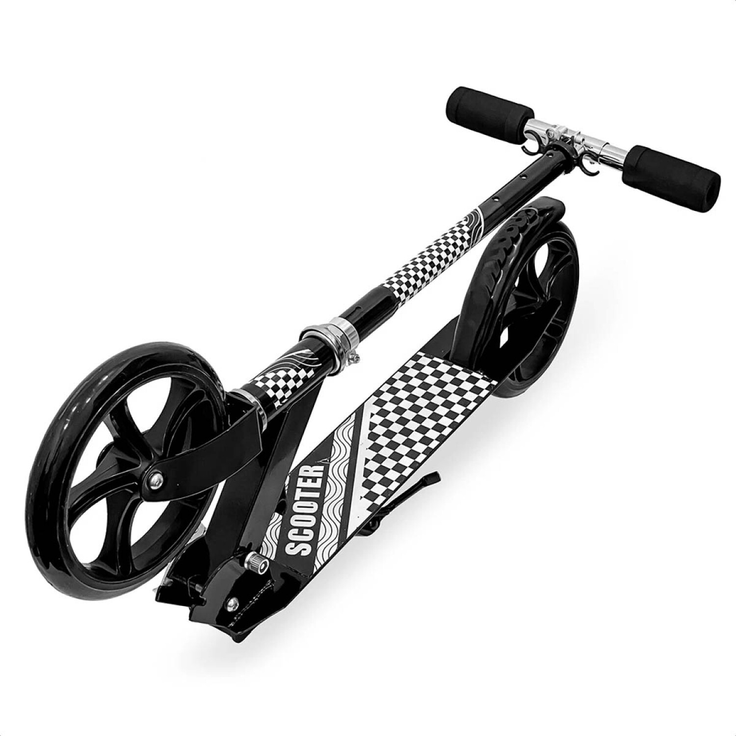 Monopatin Scooter Plegable Rueda Grande 200 Mm - Negro — El Rey del ...