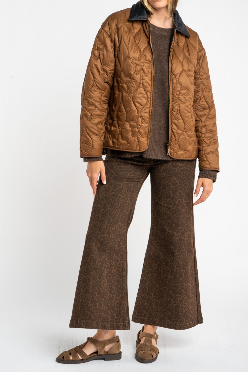 Campera Flores Reversble - Chocolate — Lemon