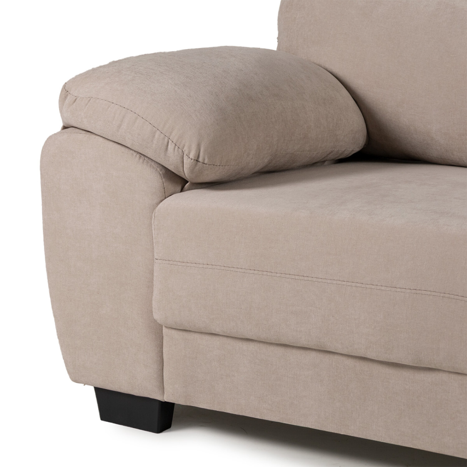 Sofá Serena (Outlet) - Tela Microfibra - 3 cuerpos - Berlin 02 (Beige ...