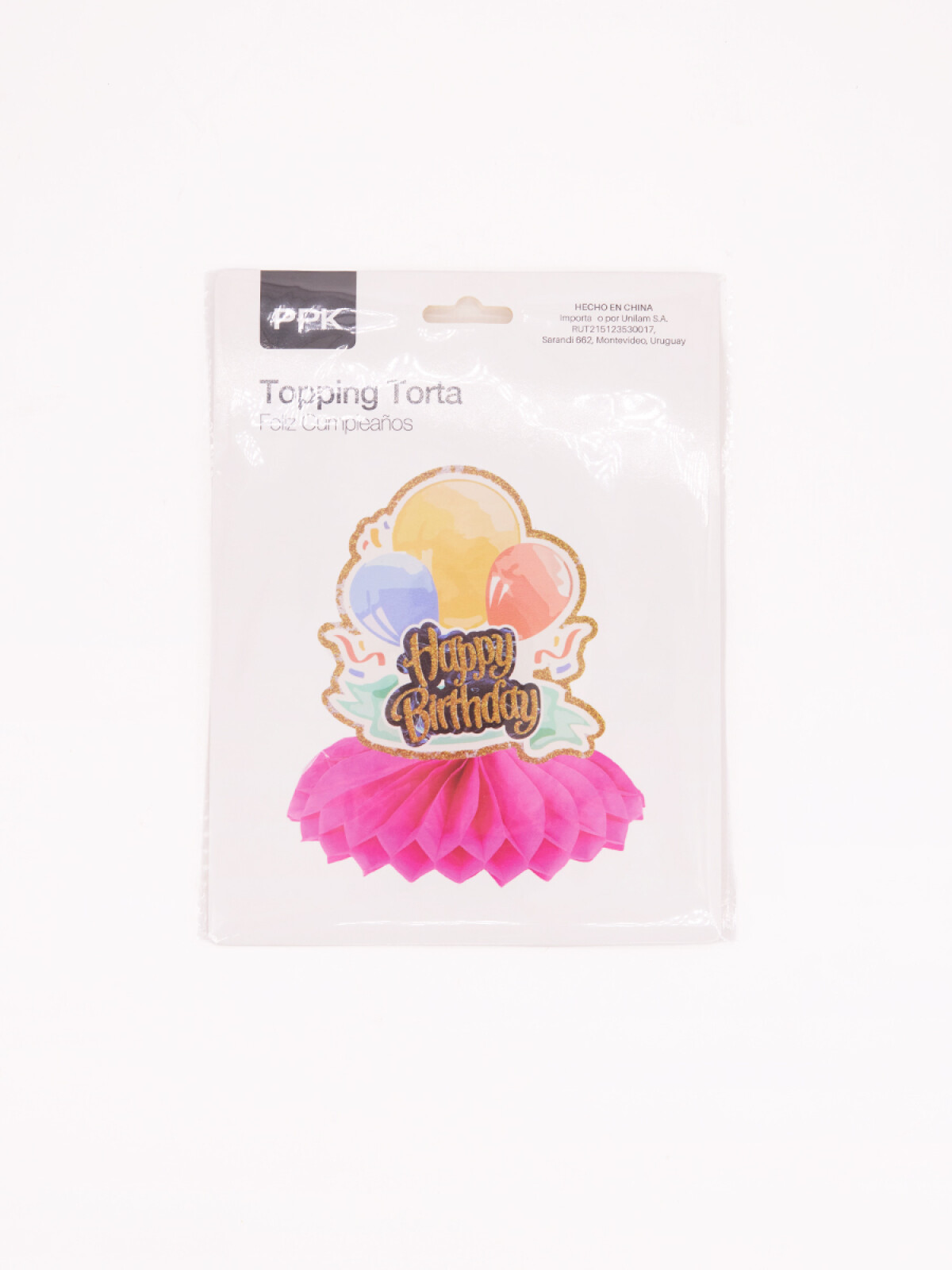 TOPPING TORTA HAPPY BIRTHDAY - ROSADO — Guapa - Paprika