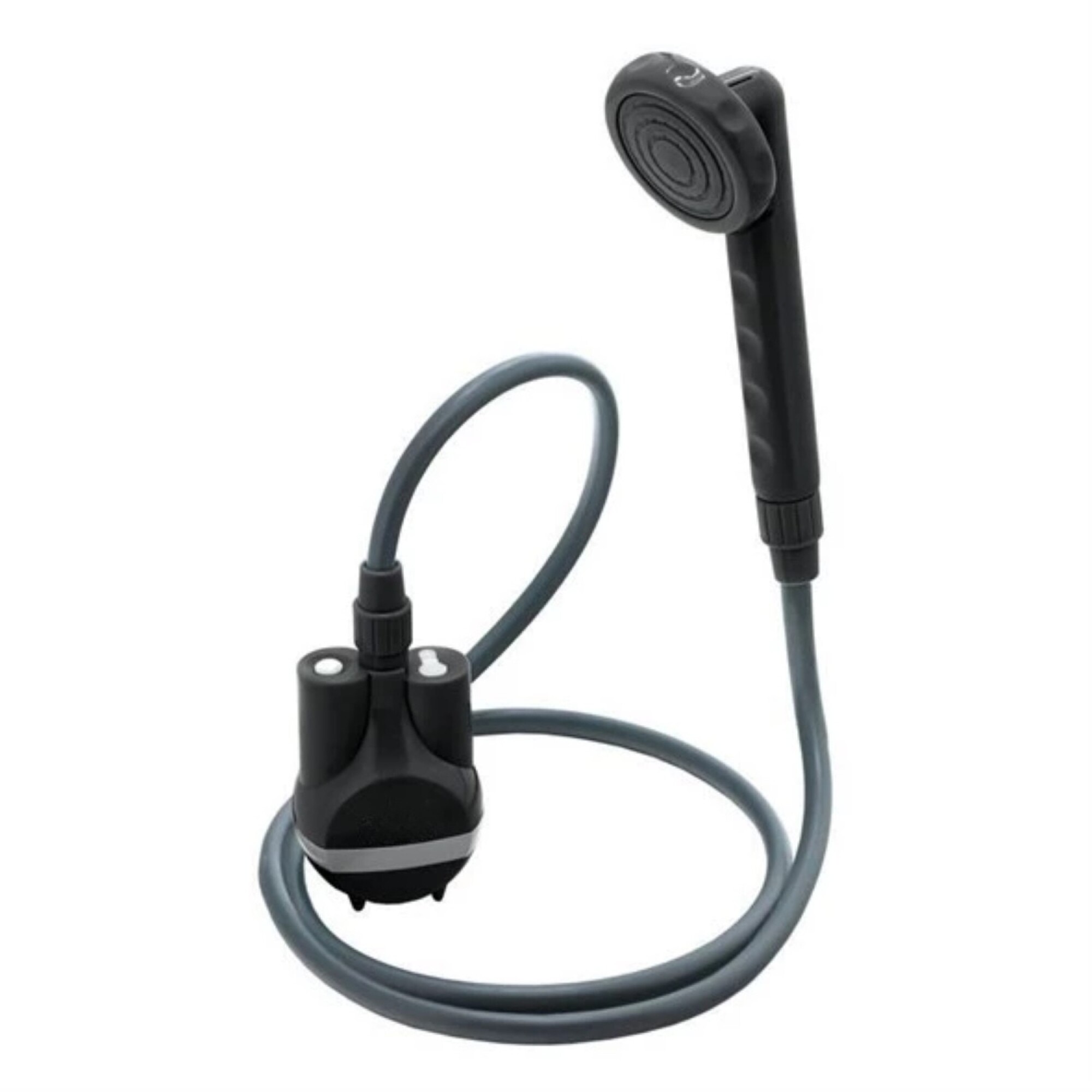 Ducha para camping a bateria 5V + balde de 20L - Celeste — Aventureros