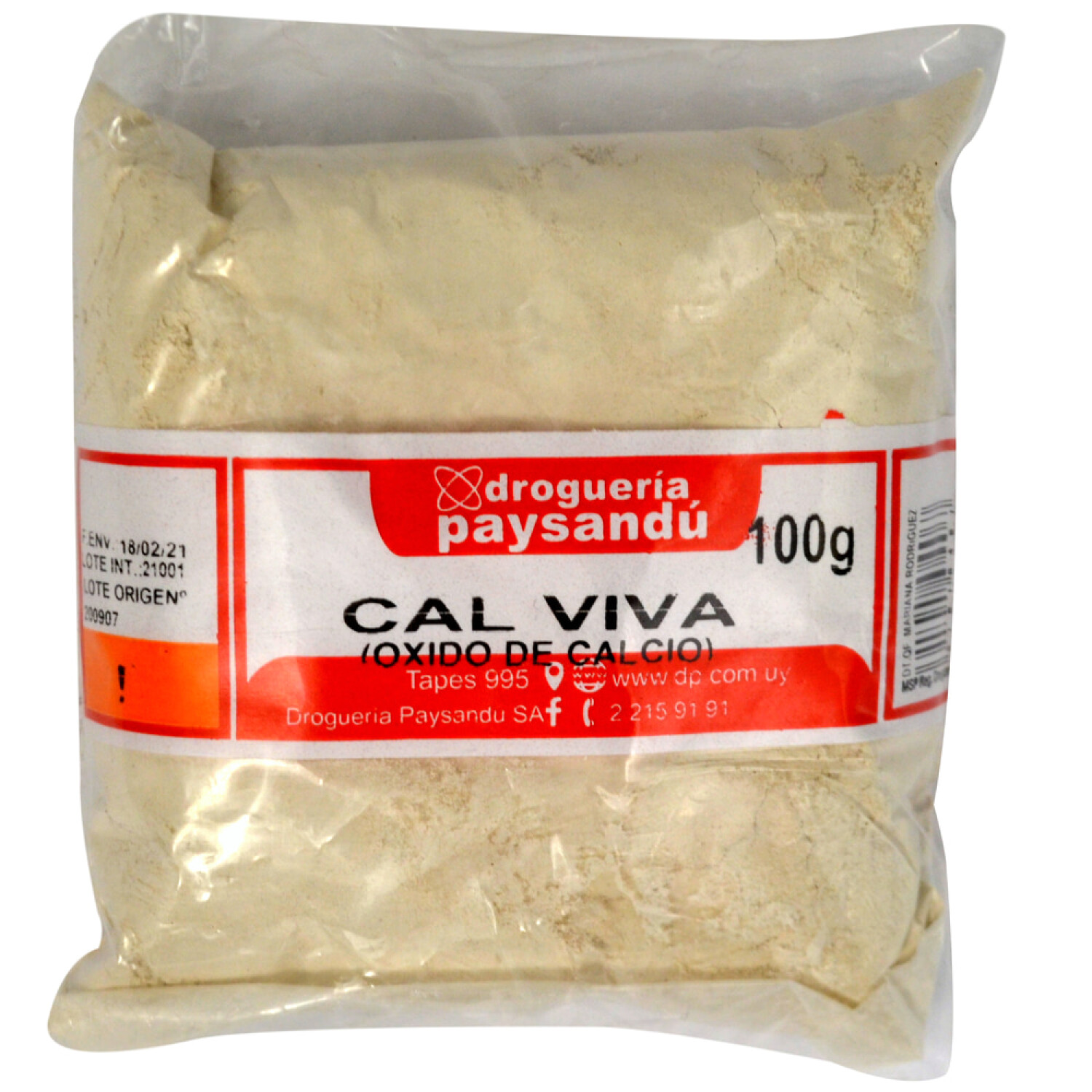 Cal Viva - 100 g — Droguería Paysandú