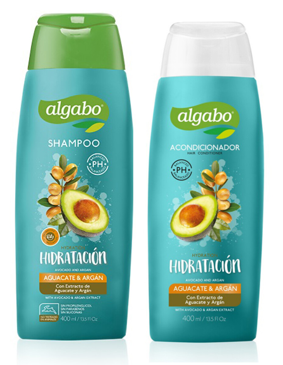 PACK SHAMPOO + ACO ALGABO 400 ML AGUACATE & ARGAN — El Clon