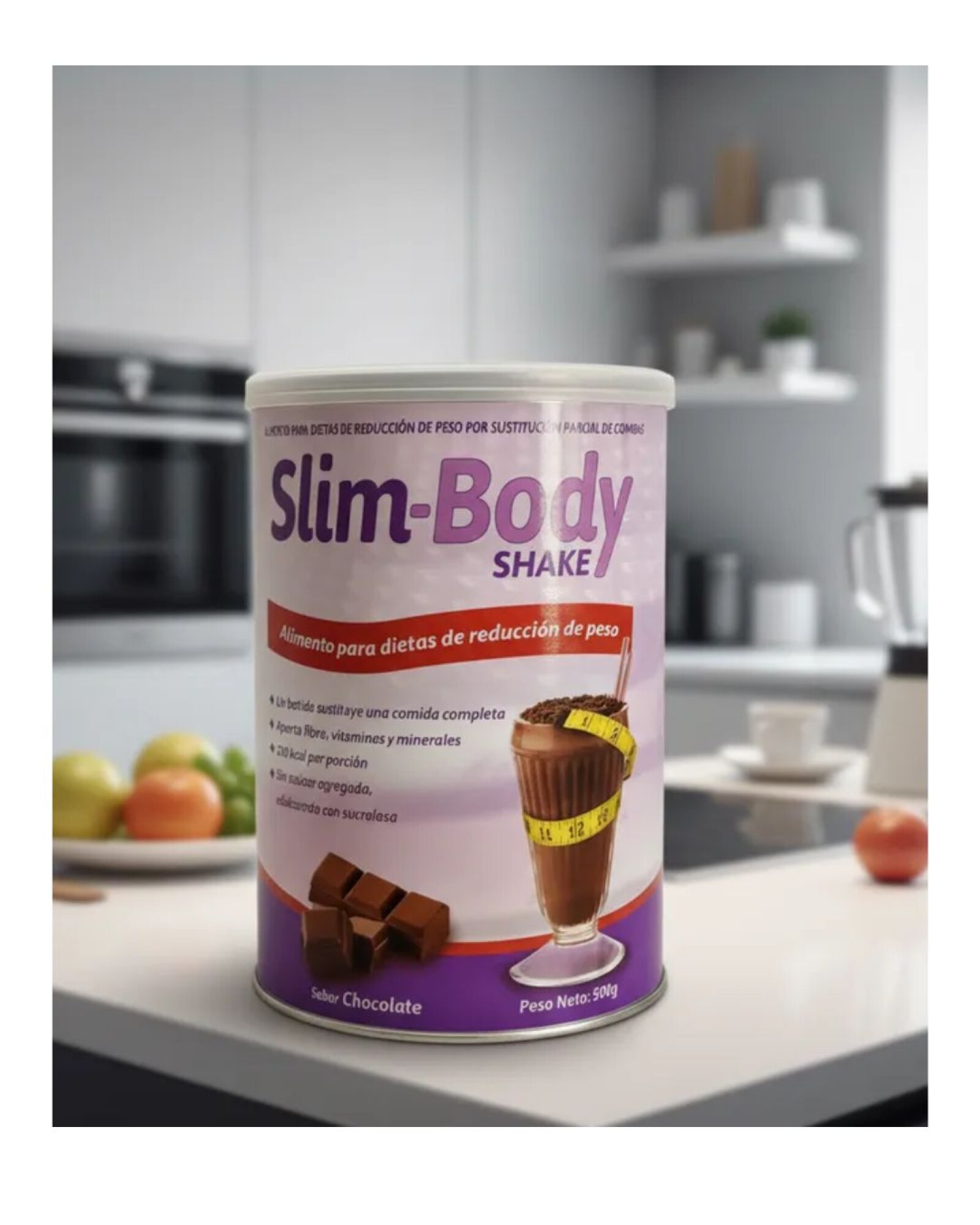 Slim Body Shake 500g SYLAB - Sabor Chocolate — Wikimúsculos