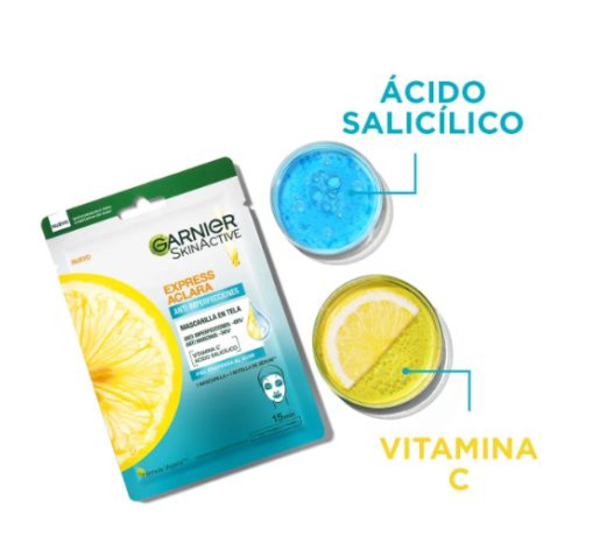 Garnier Mascara de Tela Express Aclara Anti Imperfecciones – Piel ...