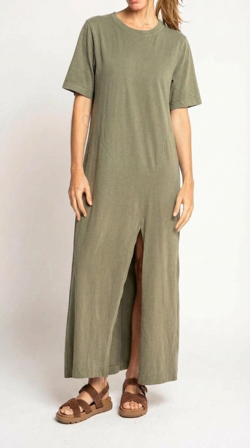 Vestido Algodon Lavado - Oliva — Lemon