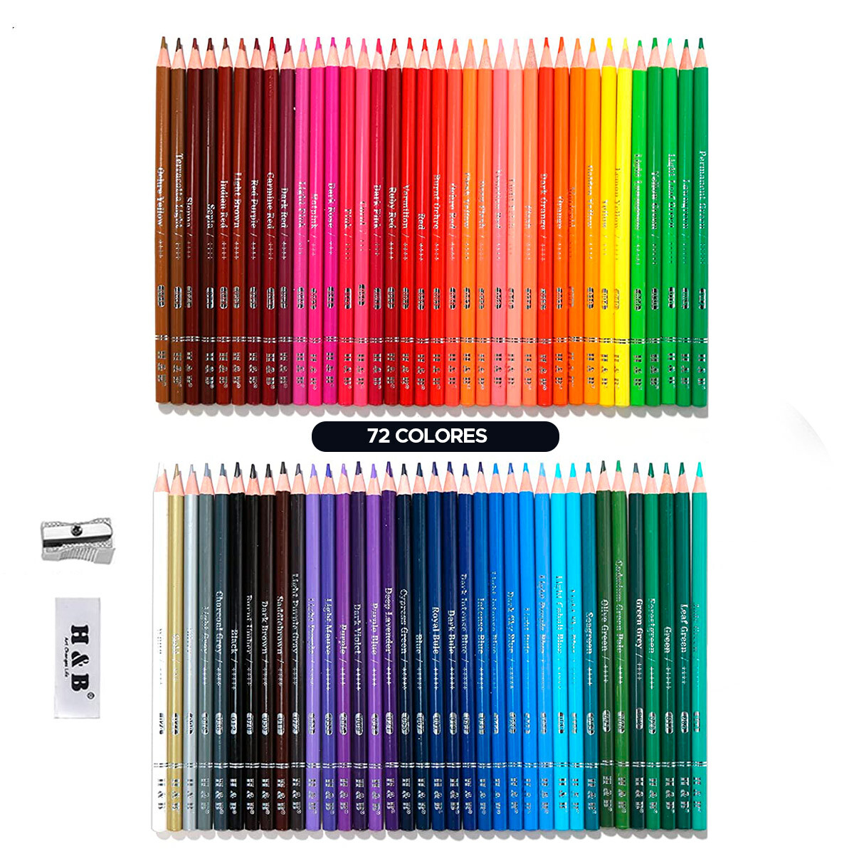 Cartuchera 4 Pisos + 72 Colores + Goma + Sacapuntas — El Rey del ...