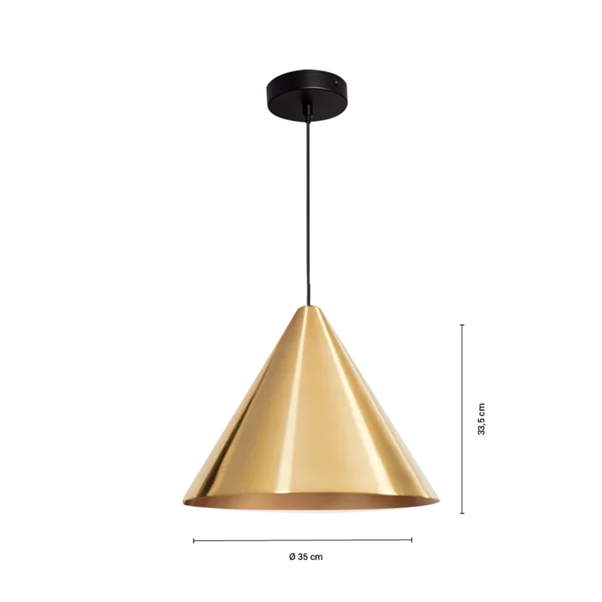 Luminaria Colgante Bucarest Big Golden ø 35 cm — Serlux