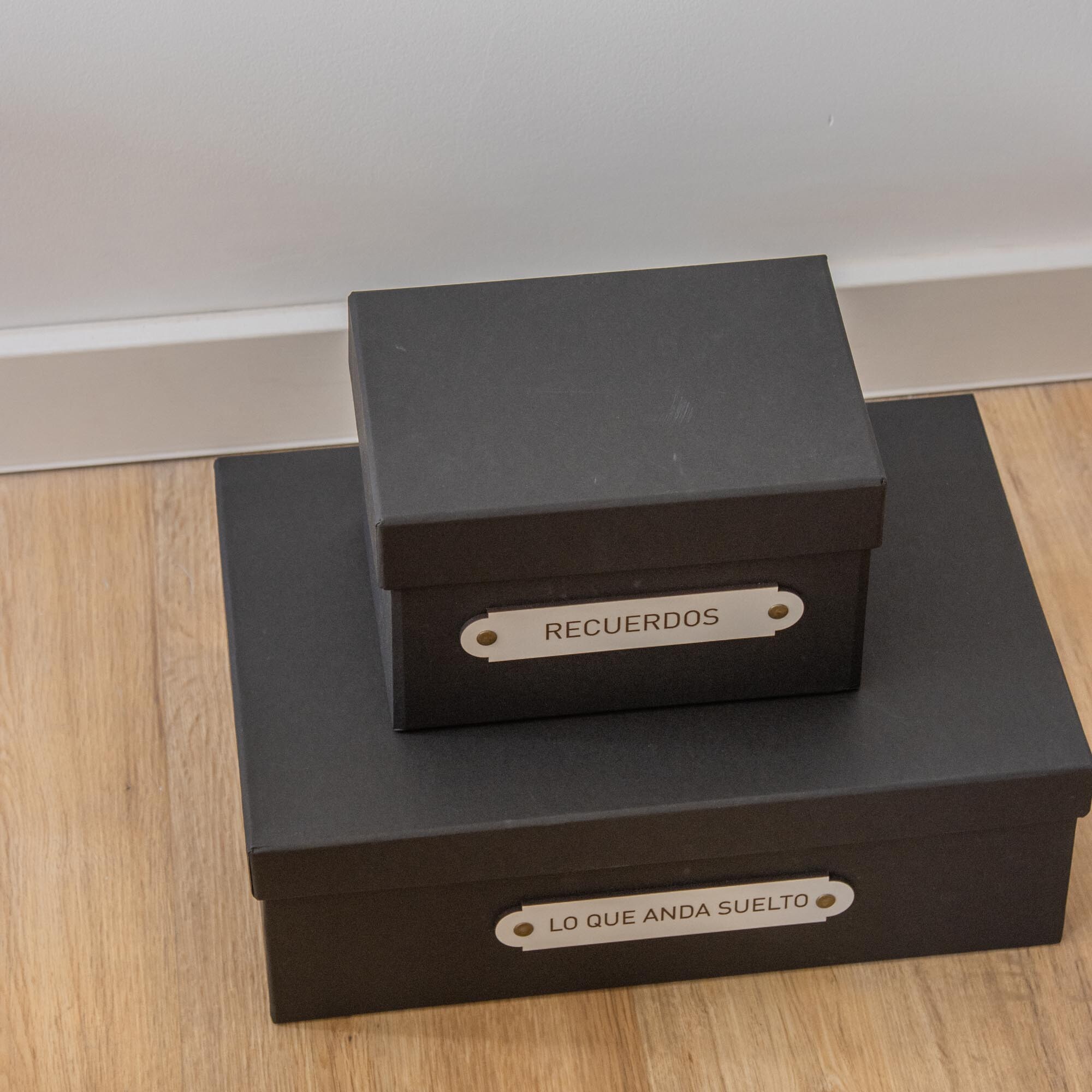 Caja Rotulada Negra | Grande — Organiza Simple
