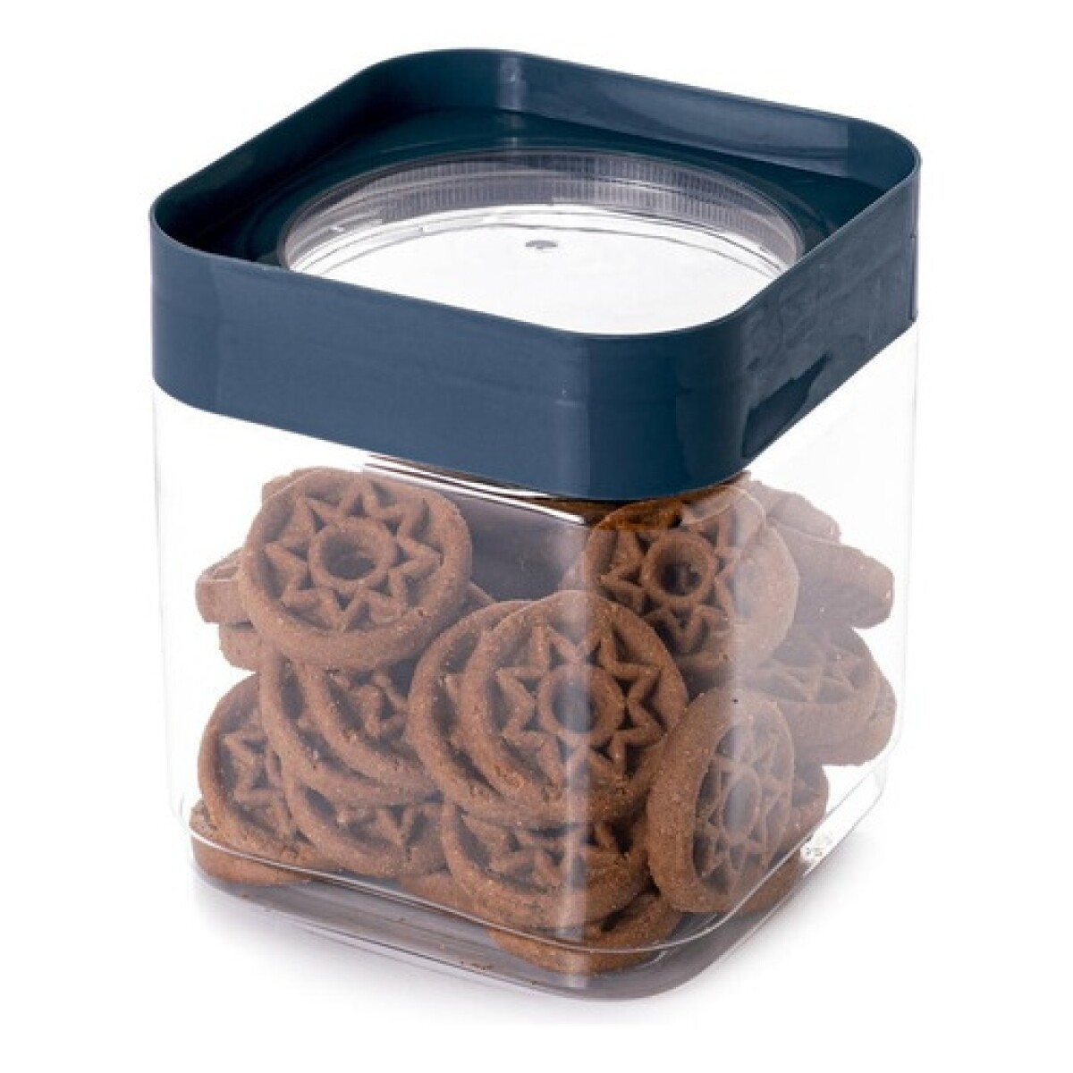 Recipiente cuadrado con tapa Plasútil Plug 1.28 Litros - Azul ...