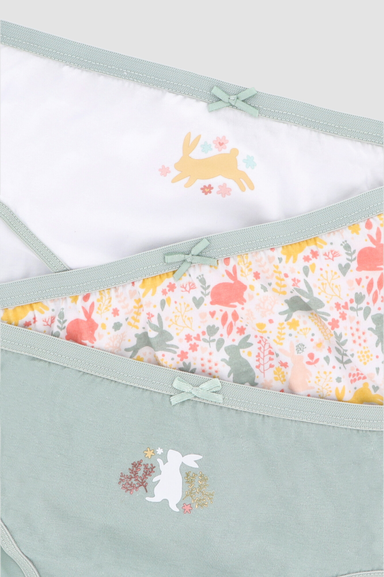 Pack x3 bombachas niña - Celeste antique — SiSi