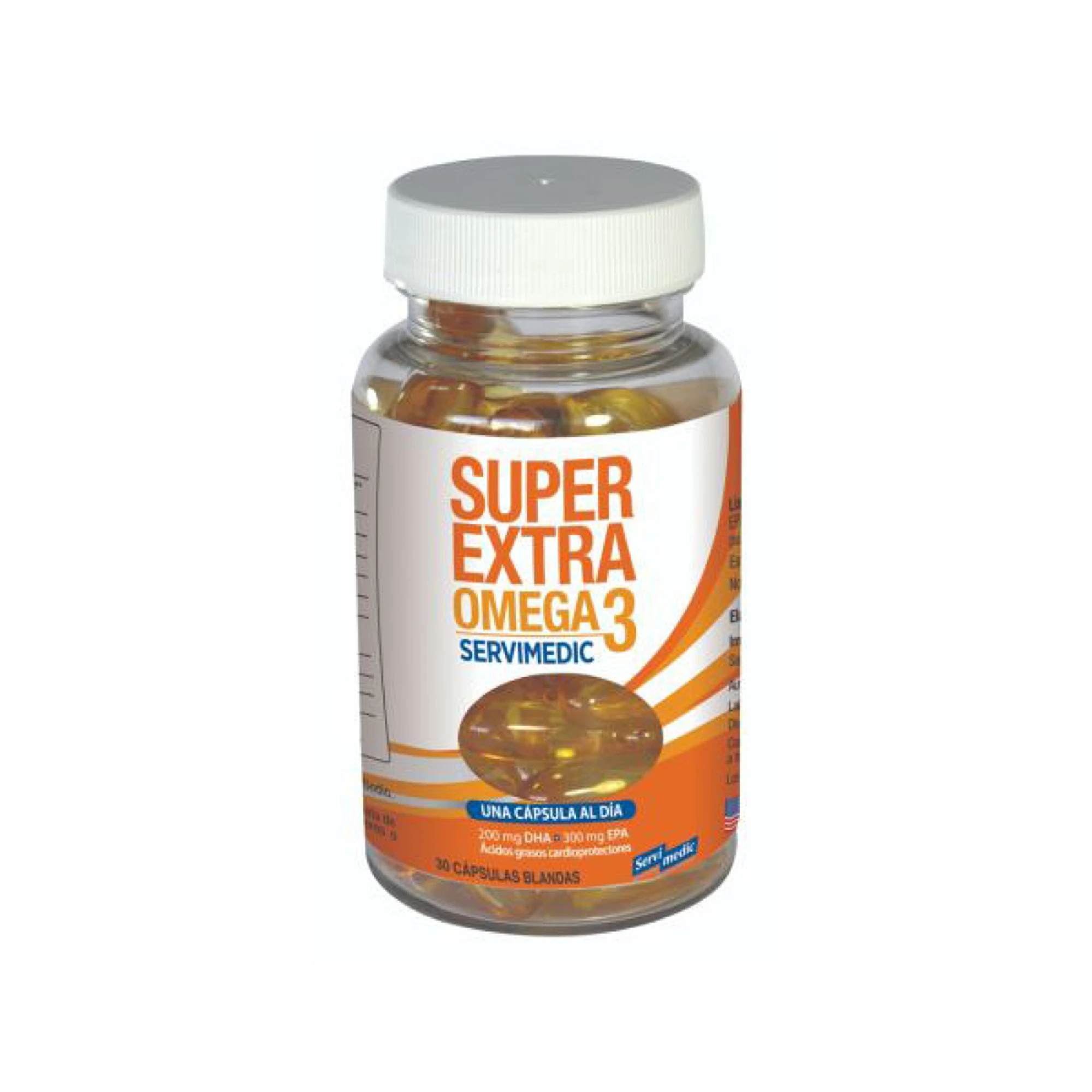 Super extra Omega 3 200mg DHA 300mg EPA x 30 cap — Wikimúsculos