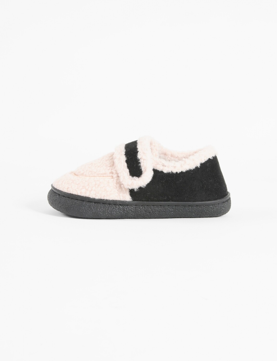 Pantufla corderito suede - negro — Symphorine