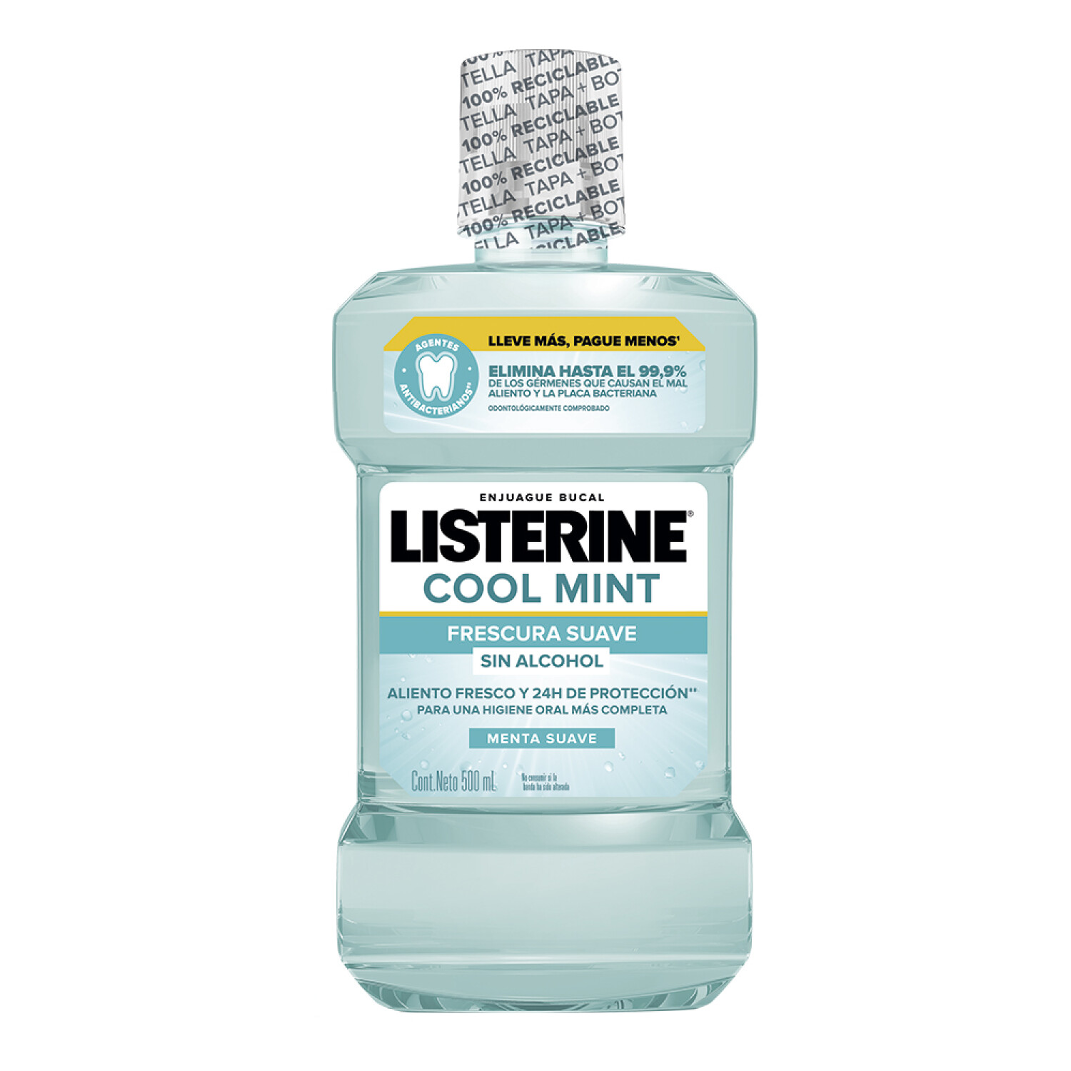Enguaje Bucal Listerine Cool Mint Zero 500ml — San Roque