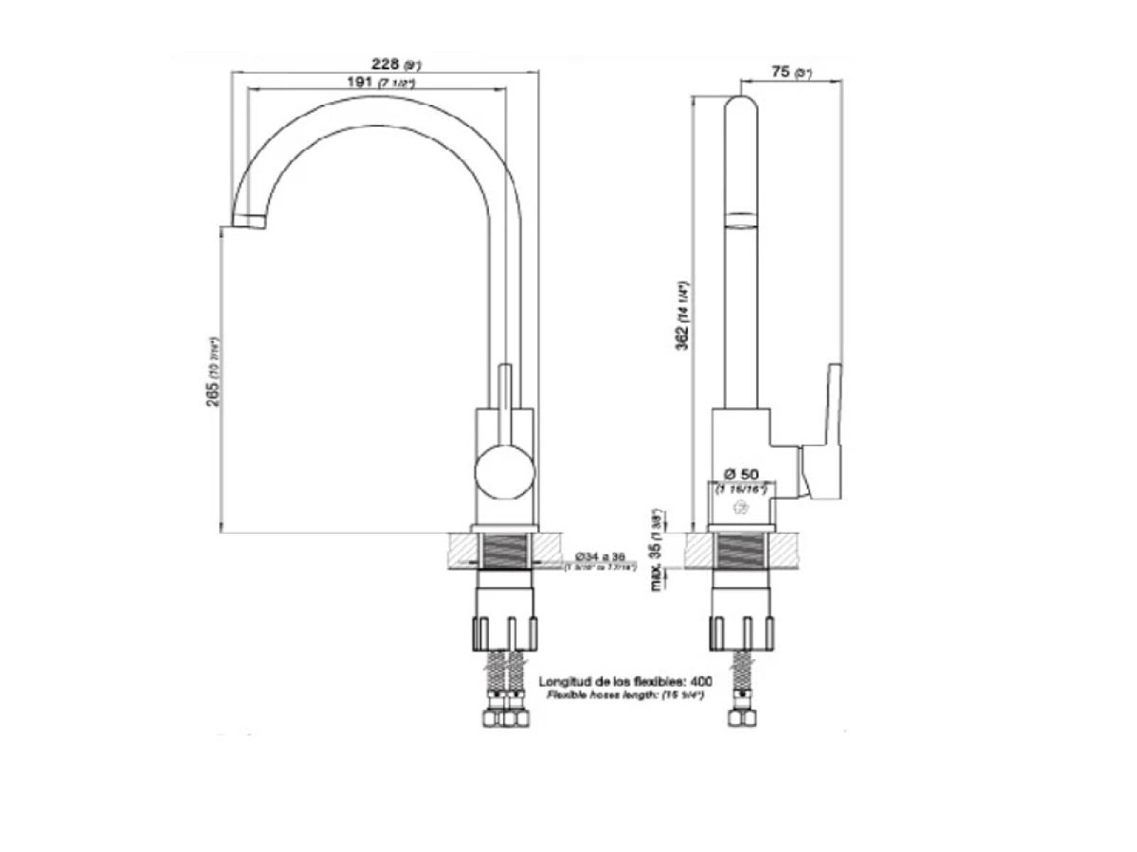 Griferia De Cocina Monocomando Linea Lilo Fv Cromo — Acher Cerámicas