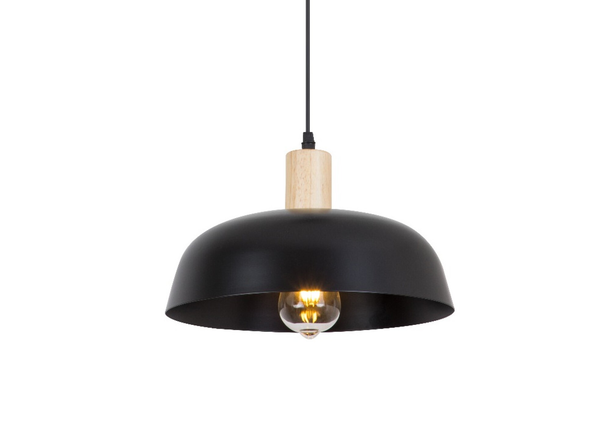 Colgante Para Techo En Madera Y Metal - Negro — Lasa