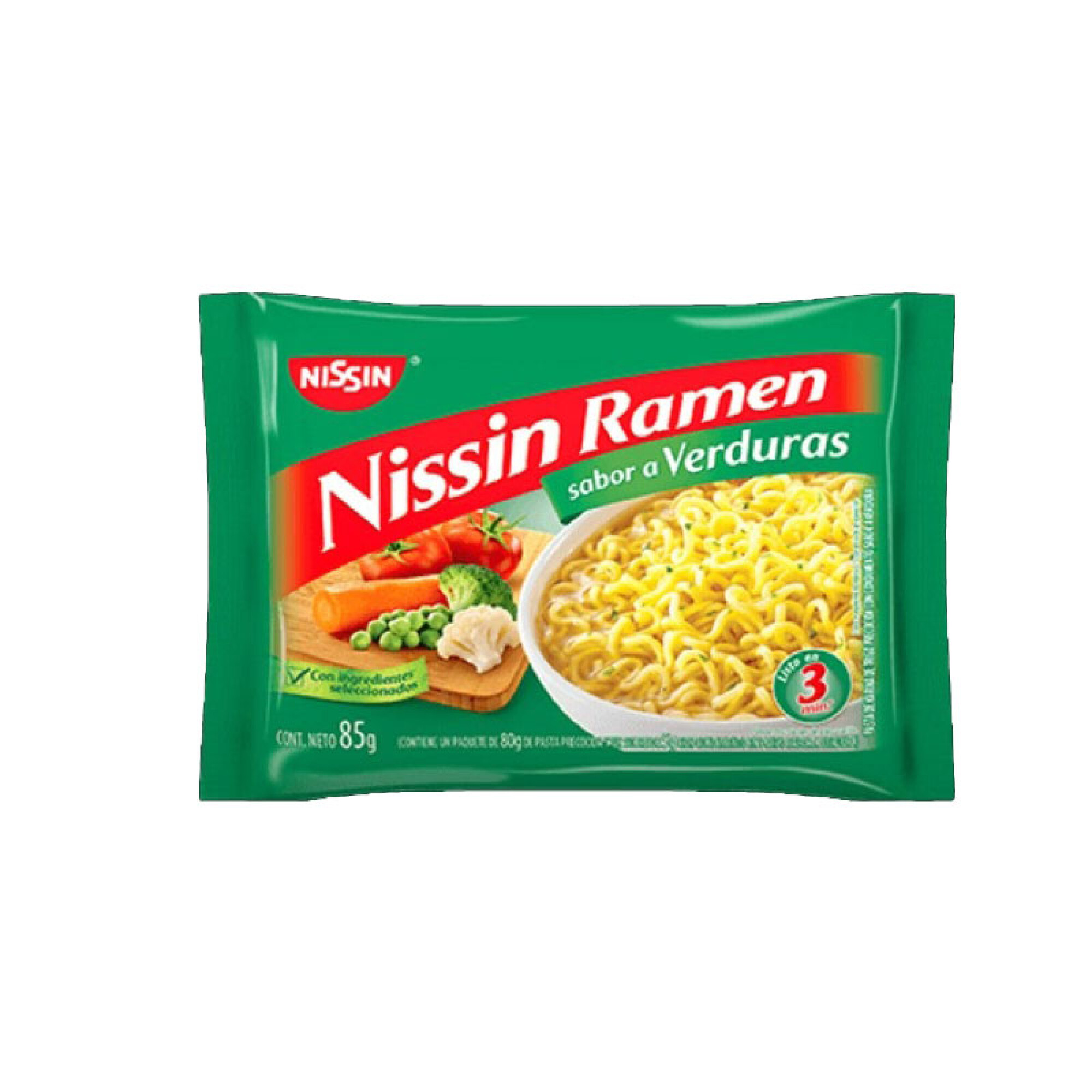 Fideos instantáneos NISSIN ROMEN LAMEN 85grs - Verdura — Suchina
