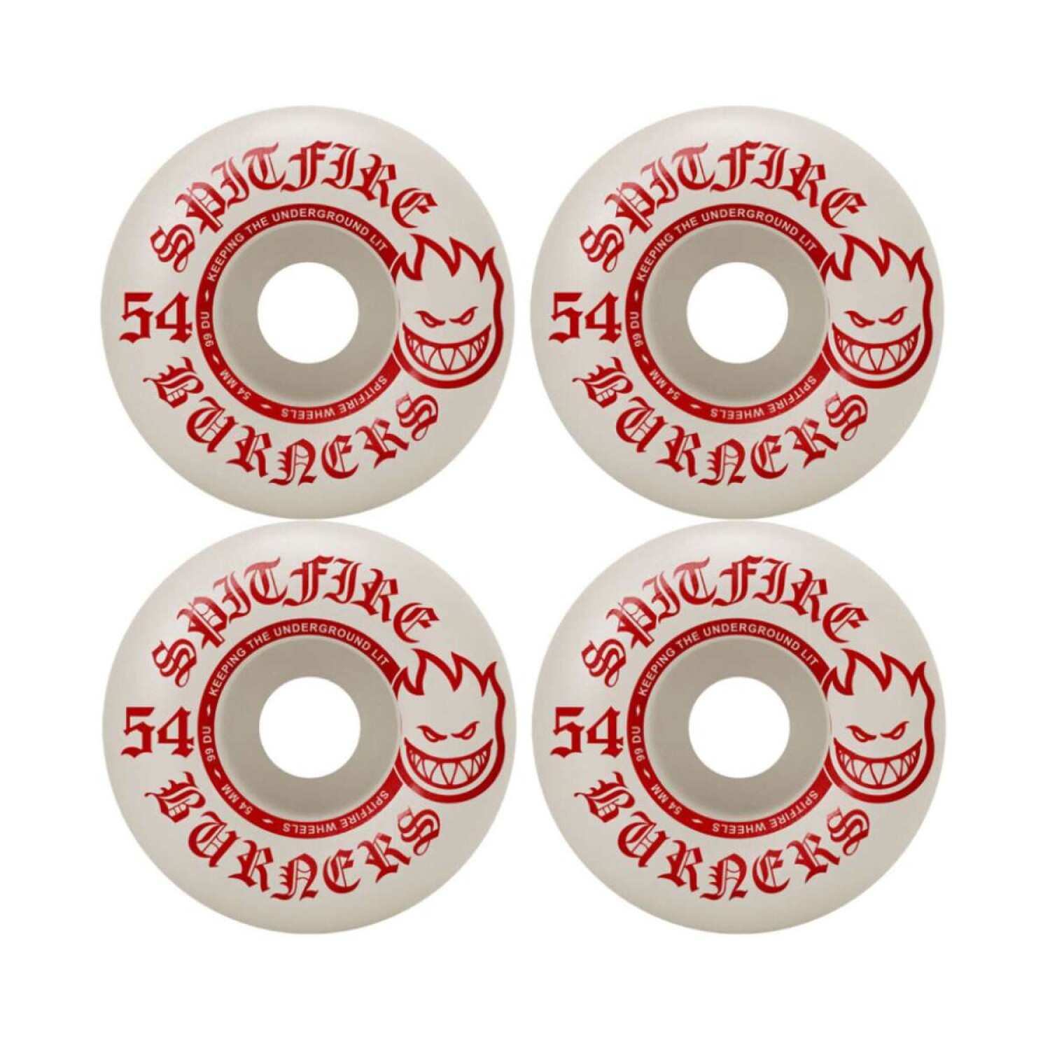 Ruedas Spitfire Burners 54mm 99A - 99A — Tienda Soy Santander