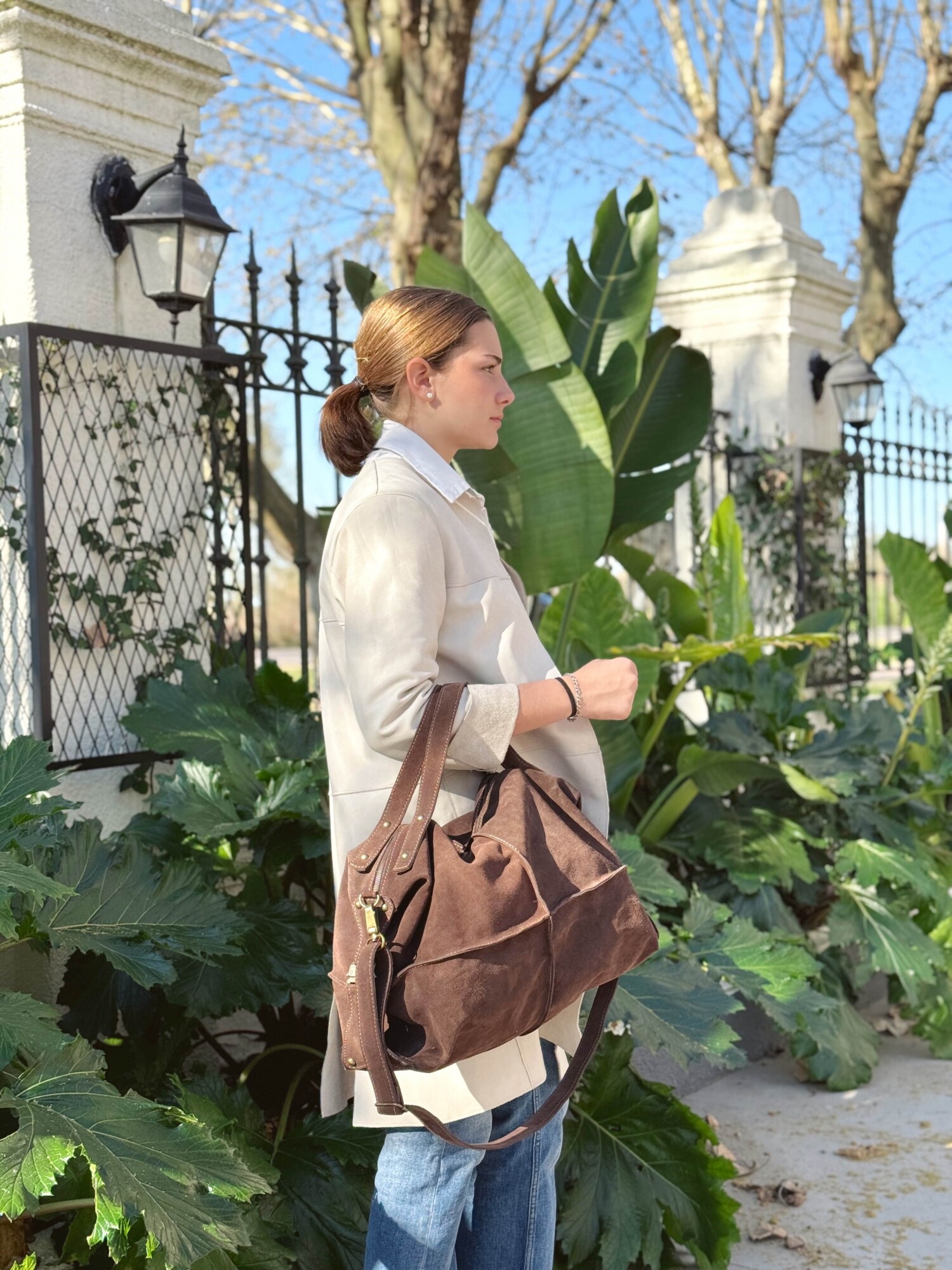 Bolso Rodeo - Chocolate Gamuza — Percibal